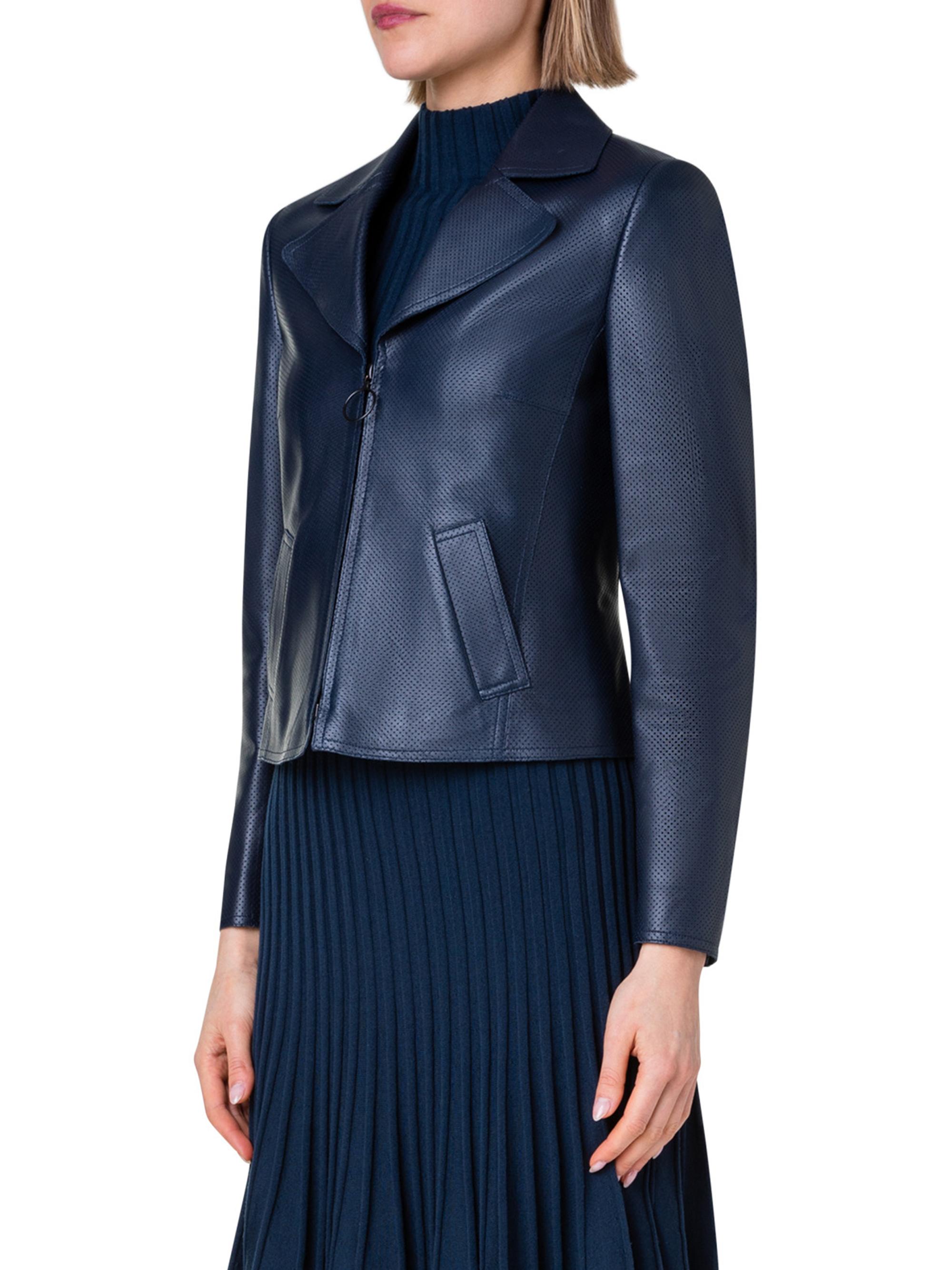 Shop Akris punto Perforated Dot Leather Jacket | Saks Fifth Avenue