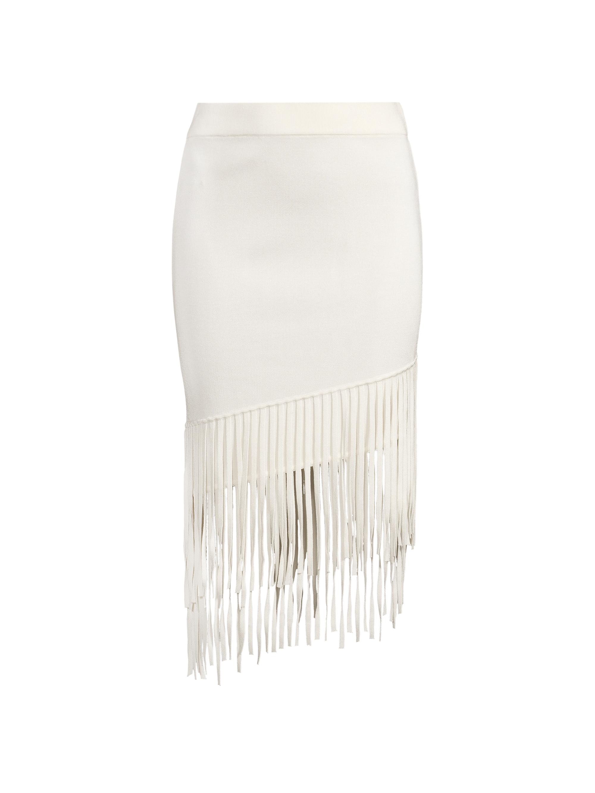 Shop Toccin Hazel Asymmetric Fringe Pencil Skirt | Saks Fifth Avenue