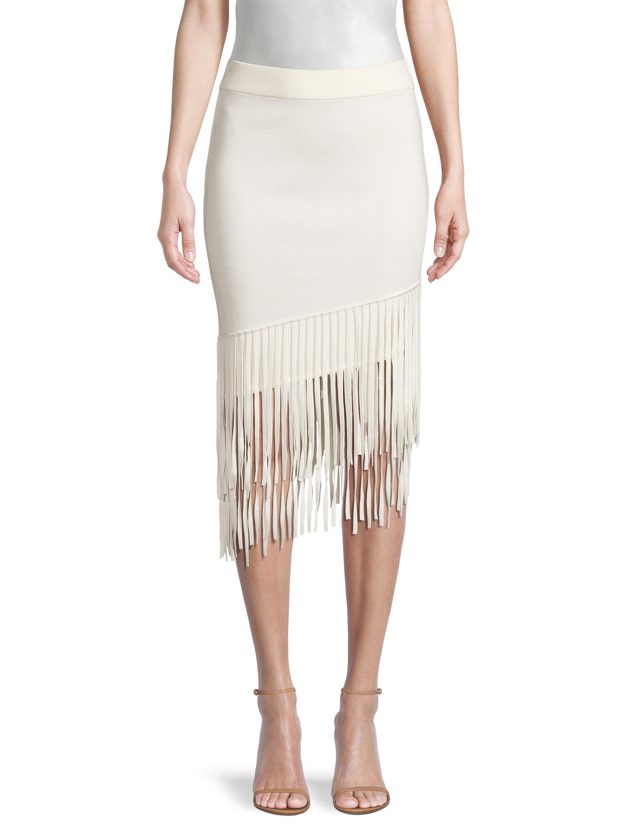 Shop Toccin Hazel Asymmetric Fringe Pencil Skirt | Saks Fifth Avenue