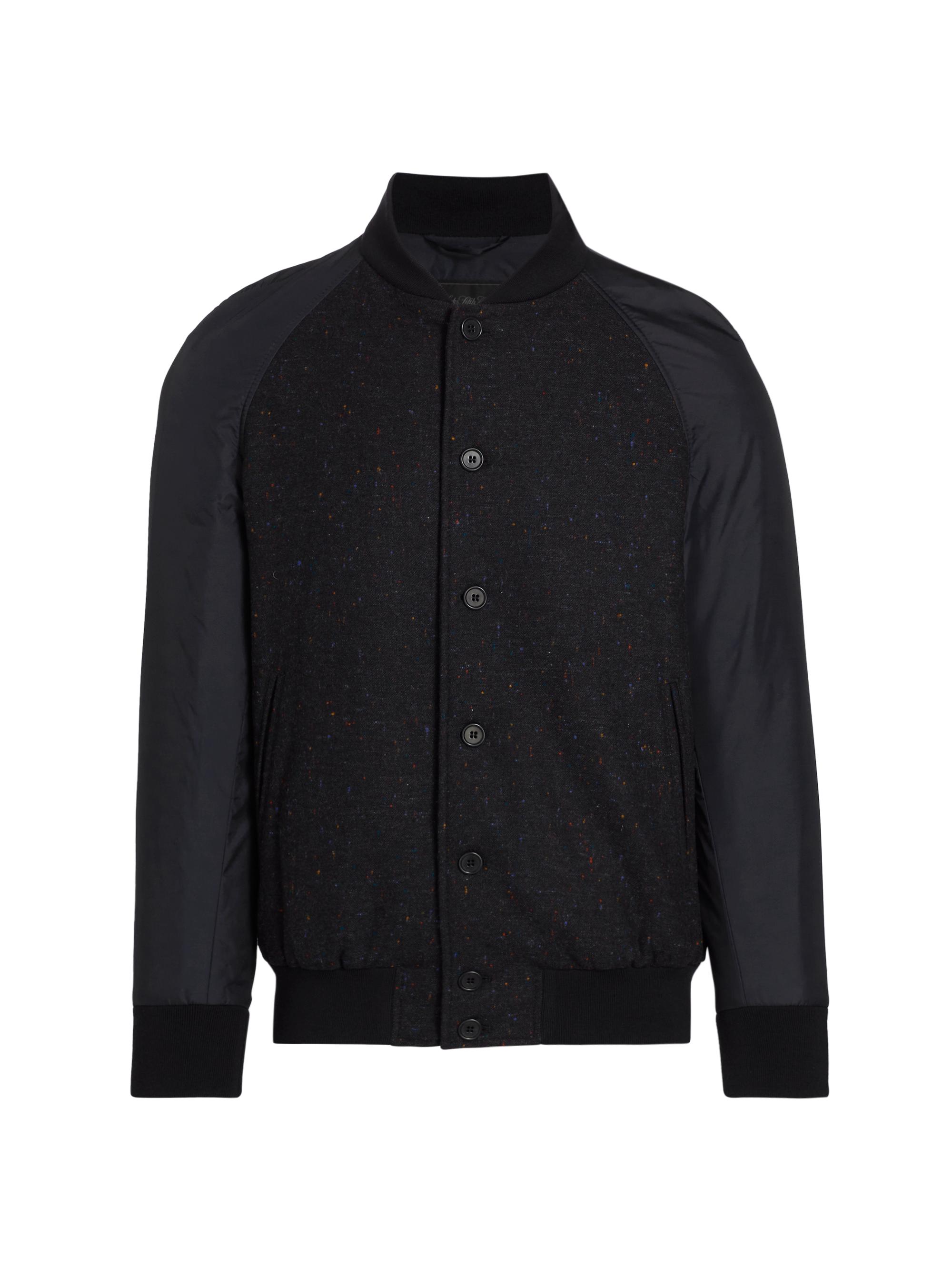Shop Saks Fifth Avenue COLLECTION Nep Wool Bomber Jacket | Saks Fifth Avenue