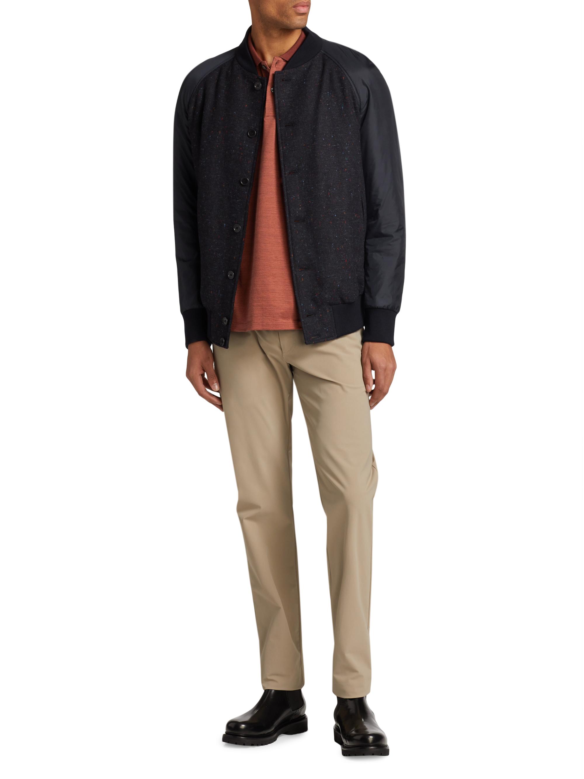 Shop Saks Fifth Avenue COLLECTION Nep Wool Bomber Jacket | Saks Fifth Avenue