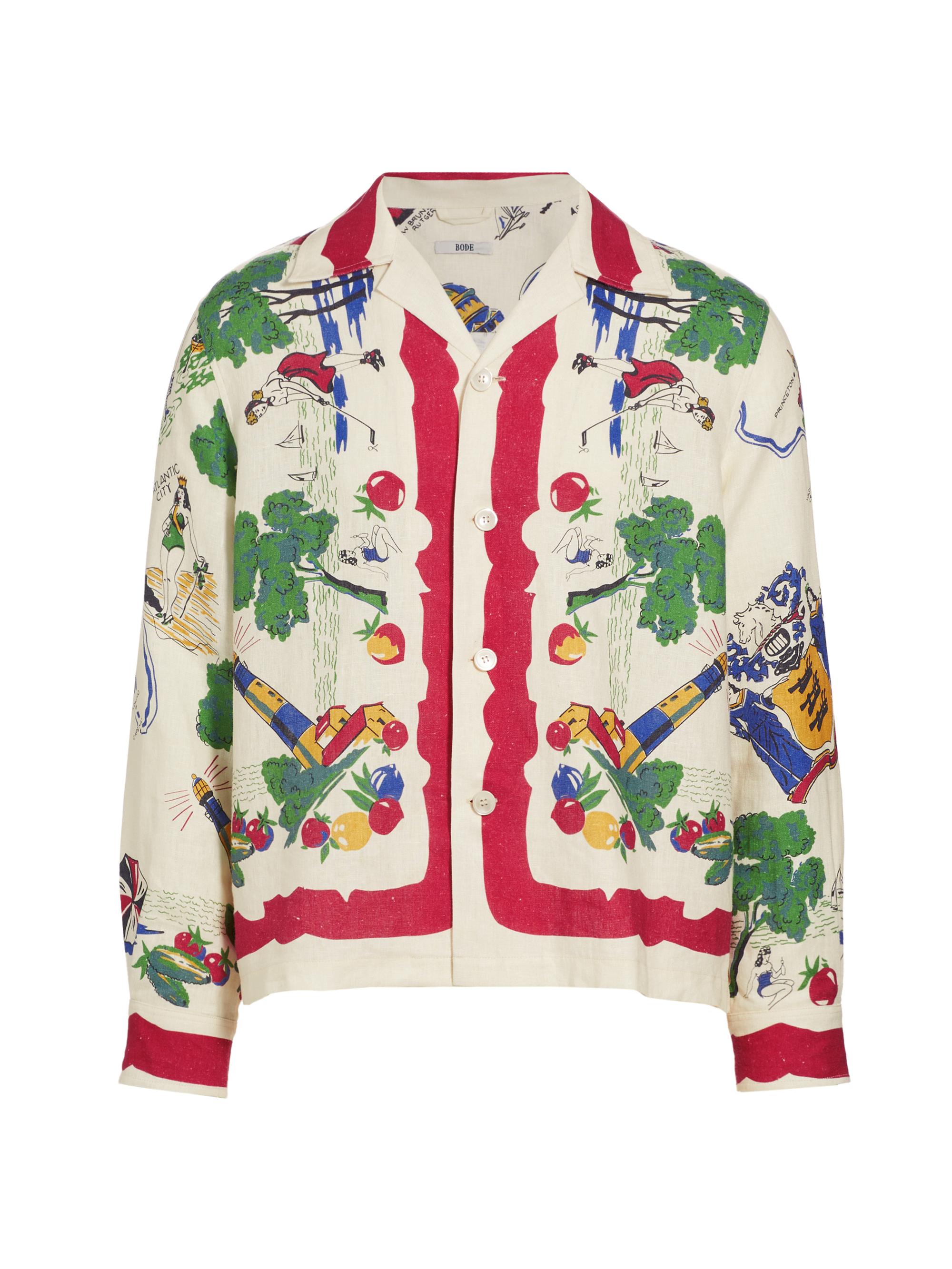 Shop Bode Garden State Linen Shirt | Saks Fifth Avenue