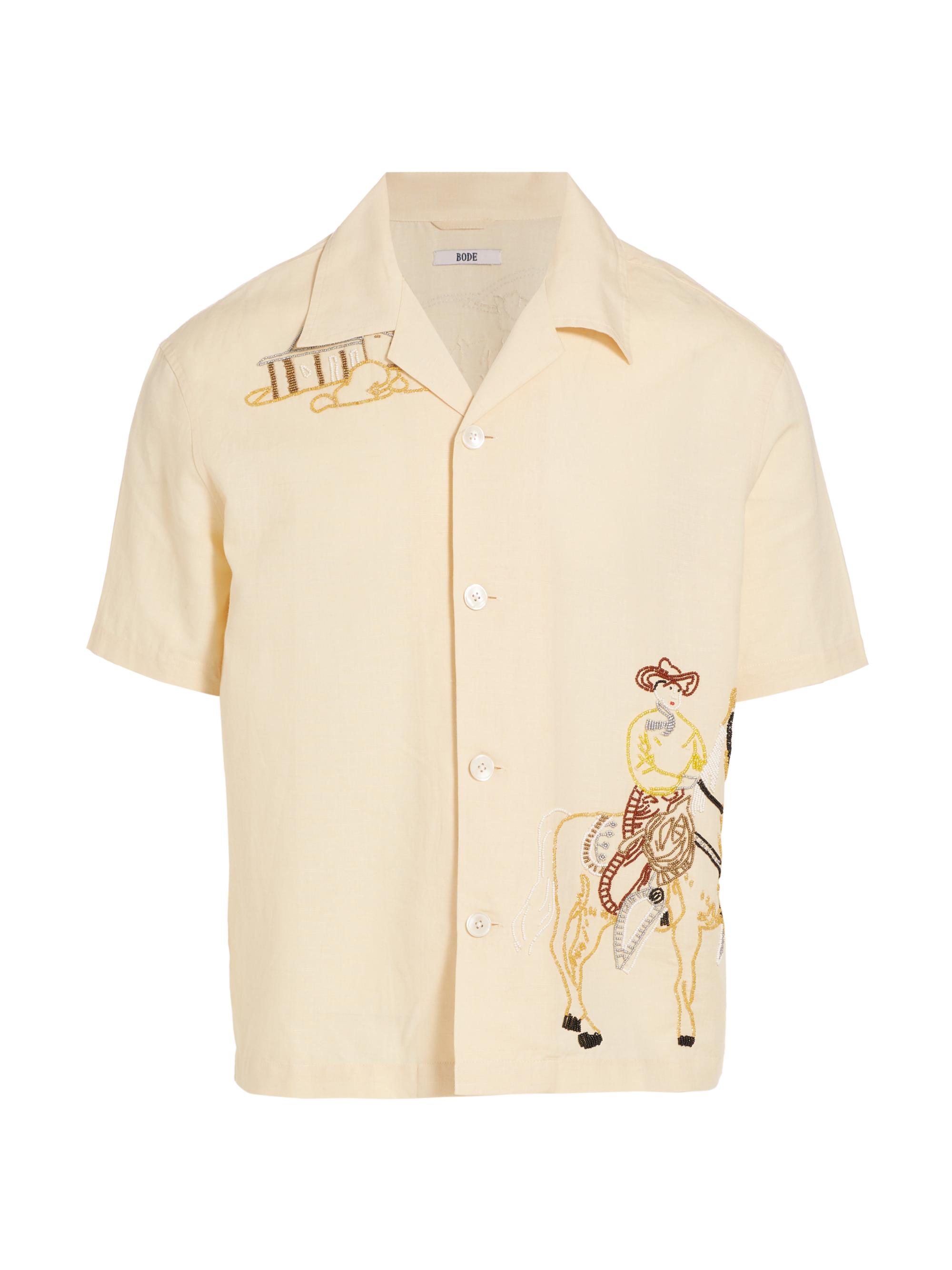 Shop Bode Beaded Buckaroo Short-Sleeve Shirt | Saks Fifth Avenue