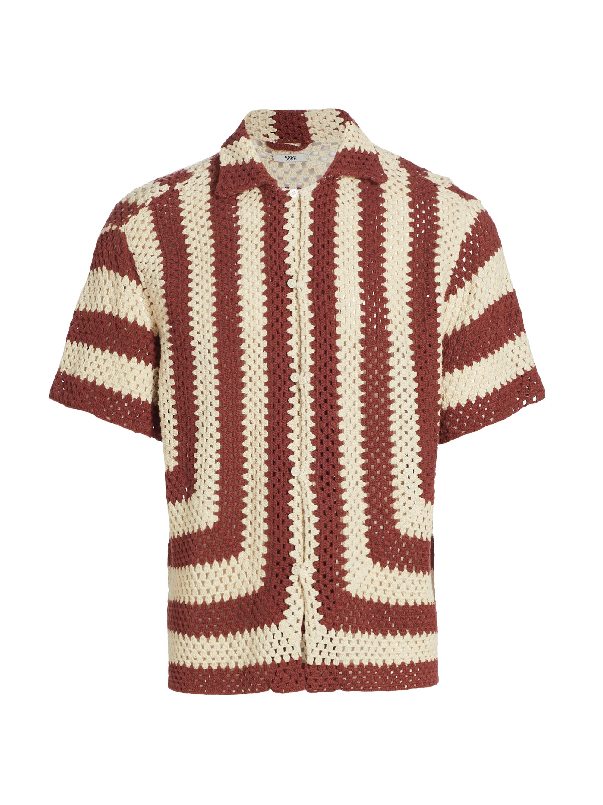 Shop Bode Flagship Striped Crochet Shirt | Saks Fifth Avenue