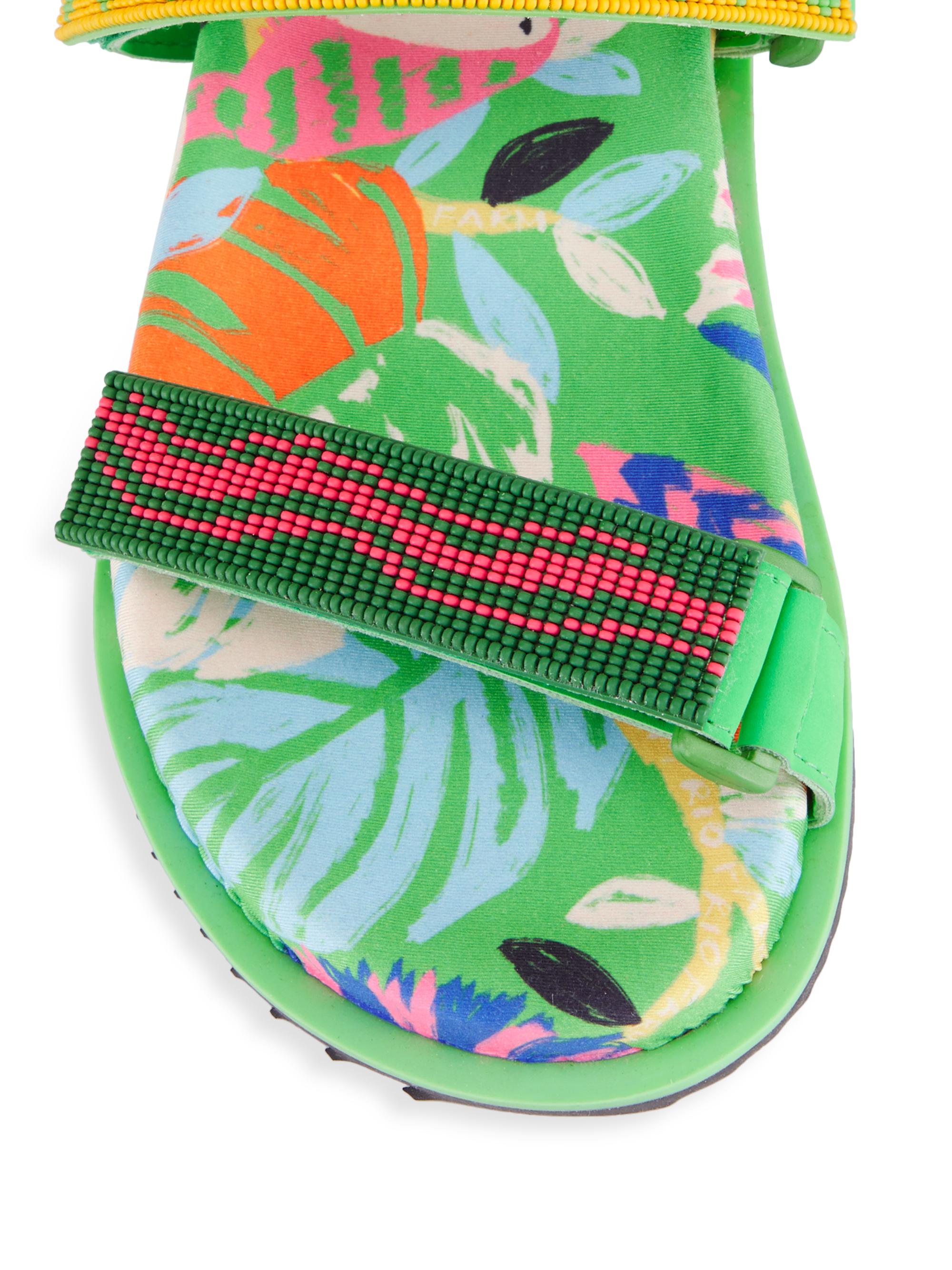 Shop Farm Rio Double-Strap Slide-On Sandals | Saks Fifth Avenue