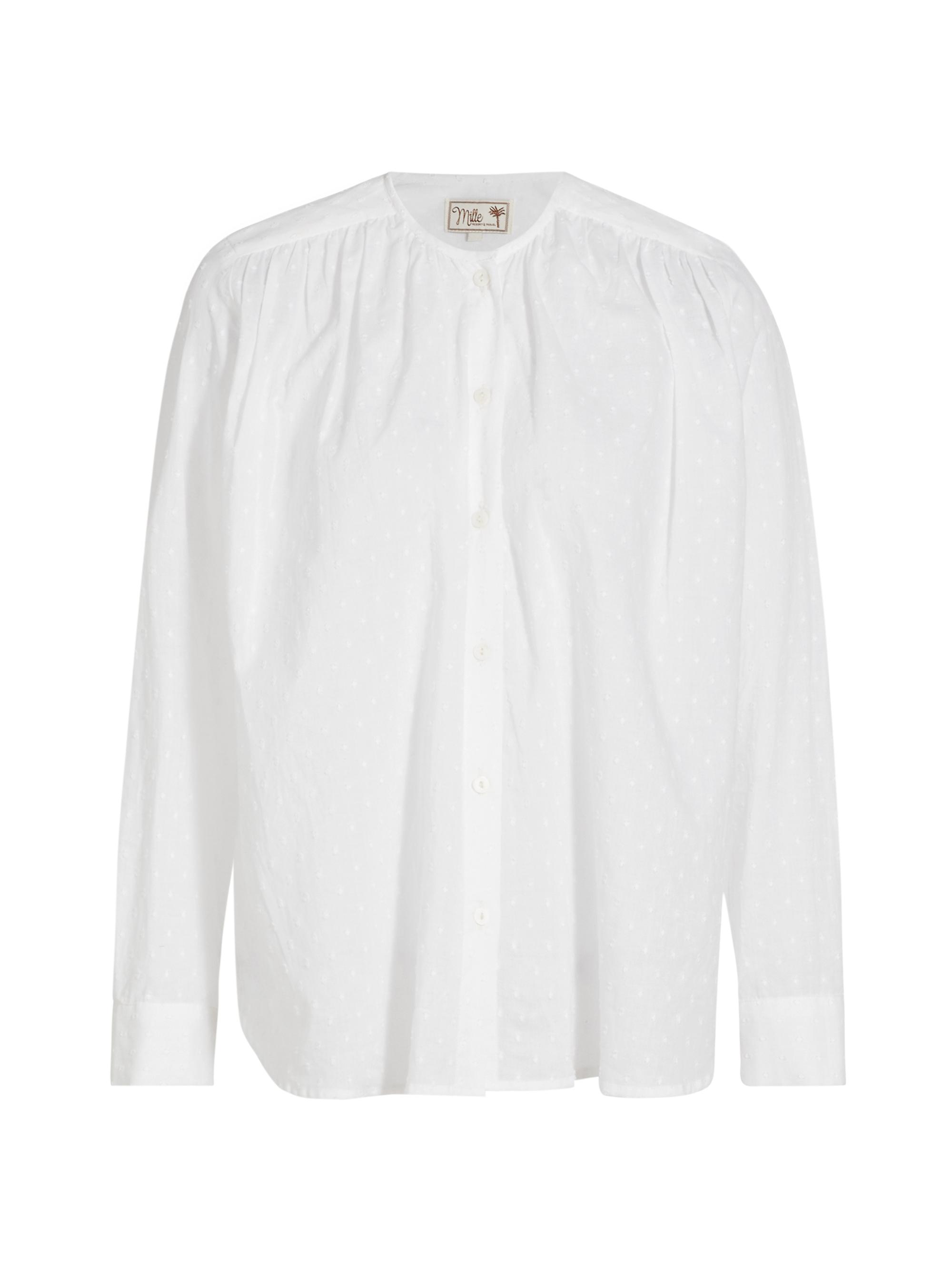 Shop Mille Florian Swiss-Dot Blouse | Saks Fifth Avenue