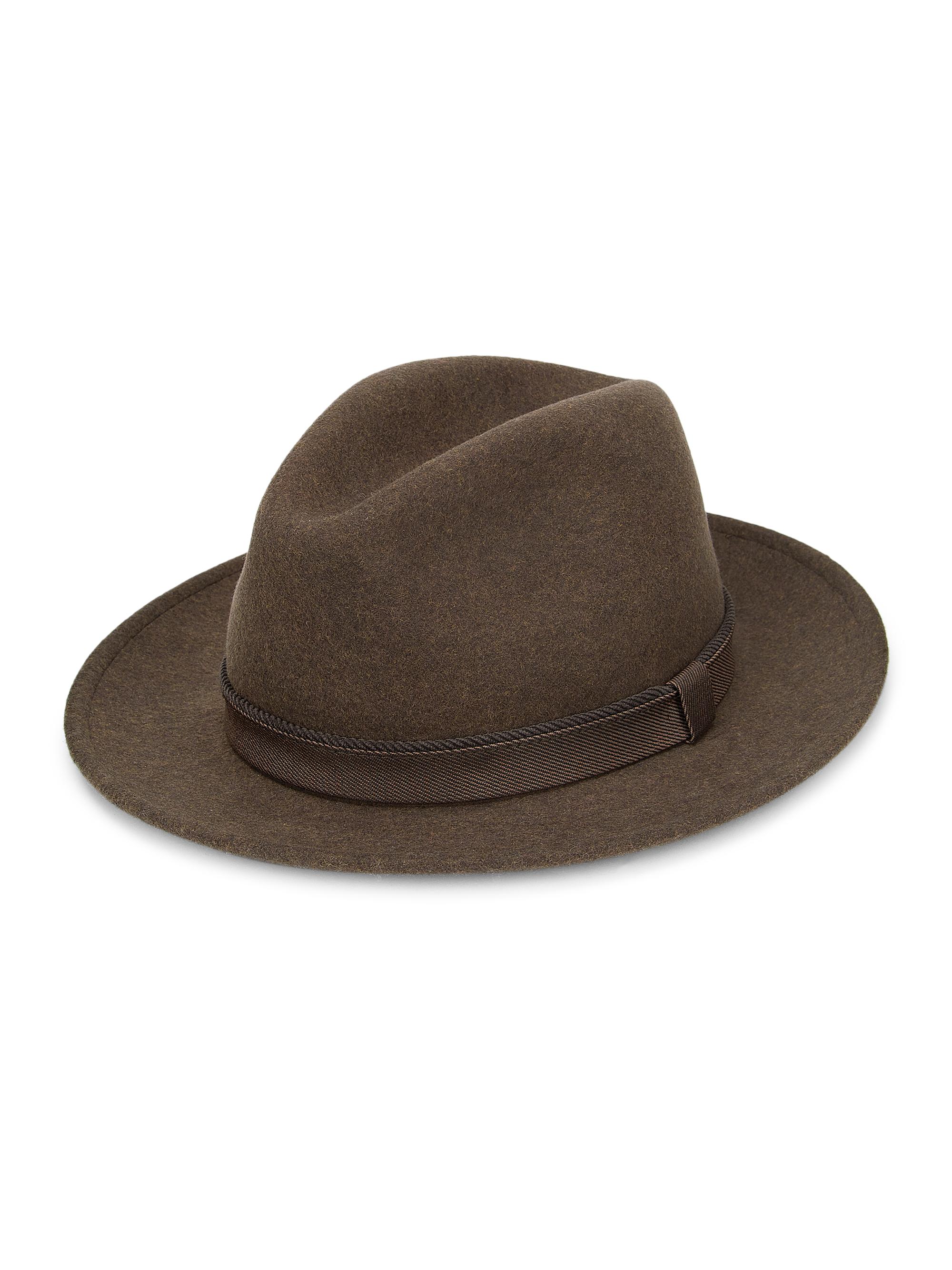 Shop Saks Fifth Avenue COLLECTION Mélange Wool Fedora | Saks Fifth Avenue