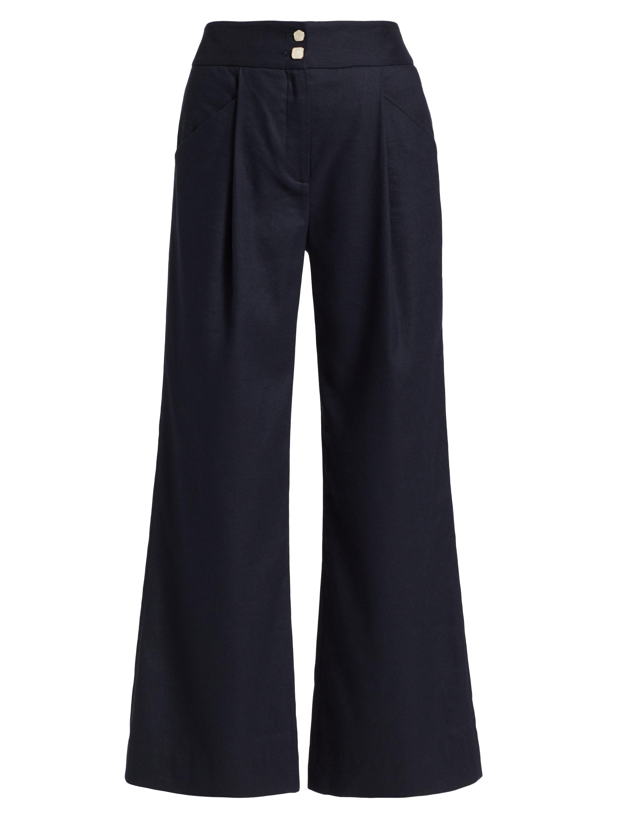 Shop Veronica Beard Kuna Flare Crease-Front Pants | Saks Fifth Avenue