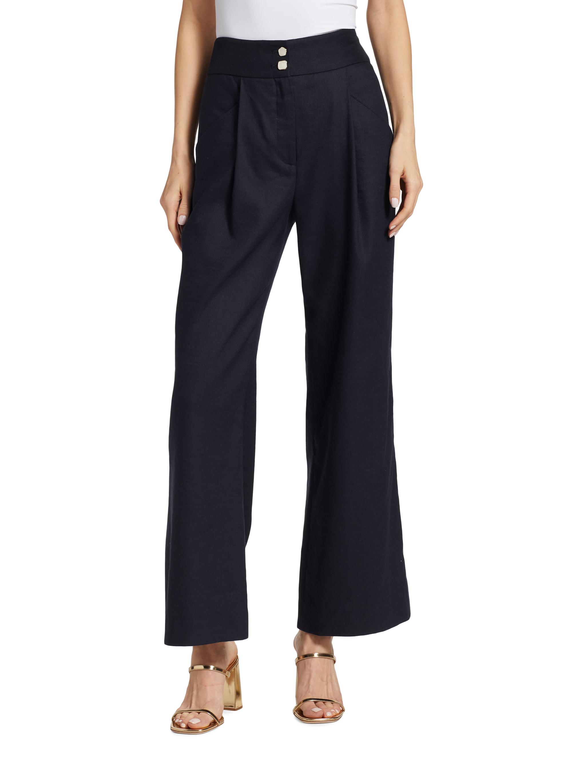Shop Veronica Beard Kuna Flare Crease-Front Pants | Saks Fifth Avenue