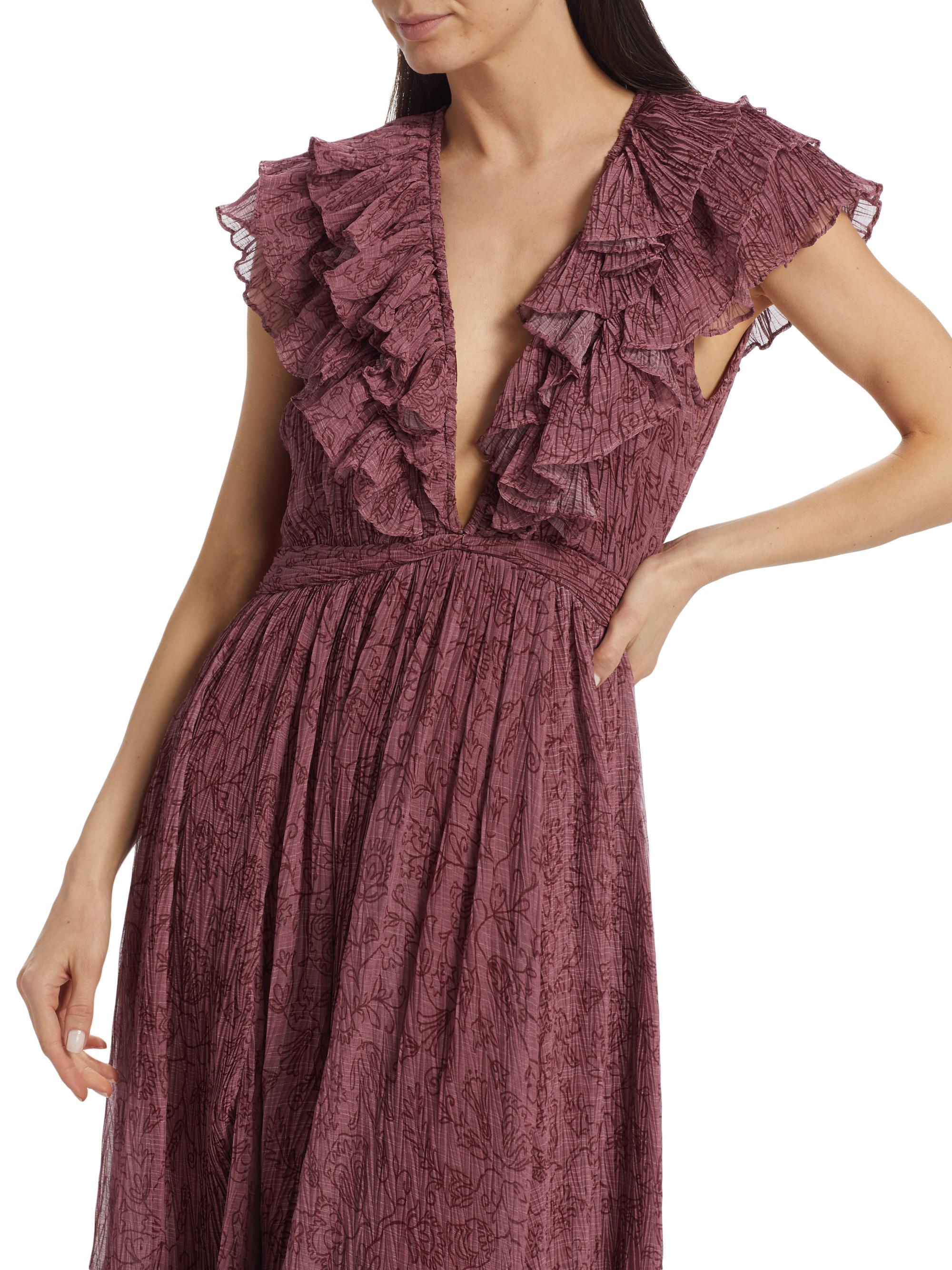 Shop Sabina Musáyev Infinity Chiffon Ruffled Maxi Dress | Saks Fifth Avenue