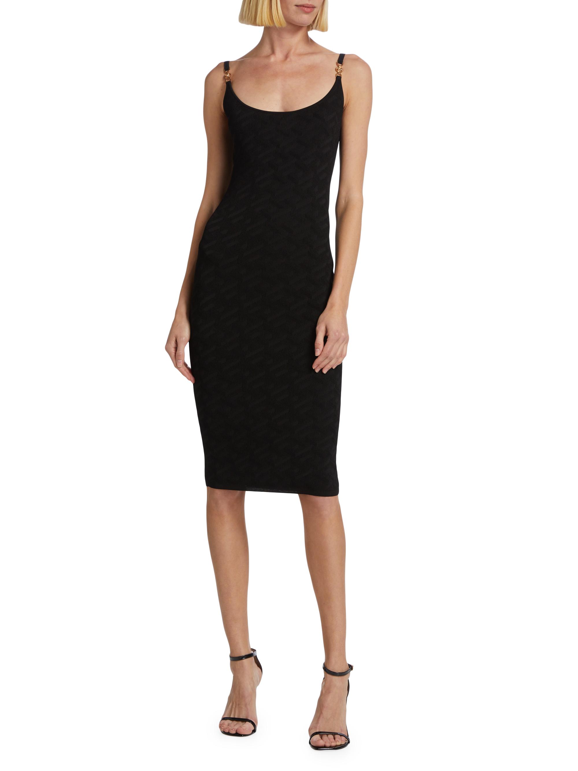 Shop Versace La Vacanza Sleeveless Ribbed Midi-Dress | Saks Fifth Avenue
