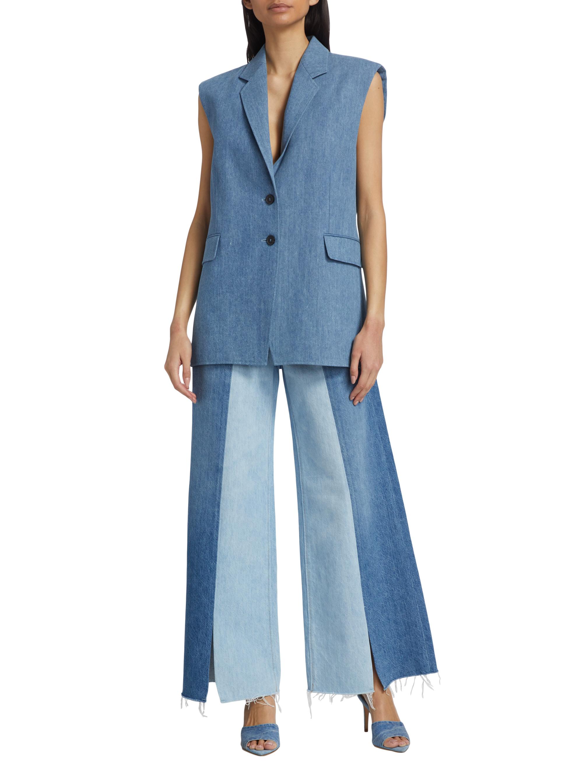 Shop Frame Oversized Denim Vest | Saks Fifth Avenue