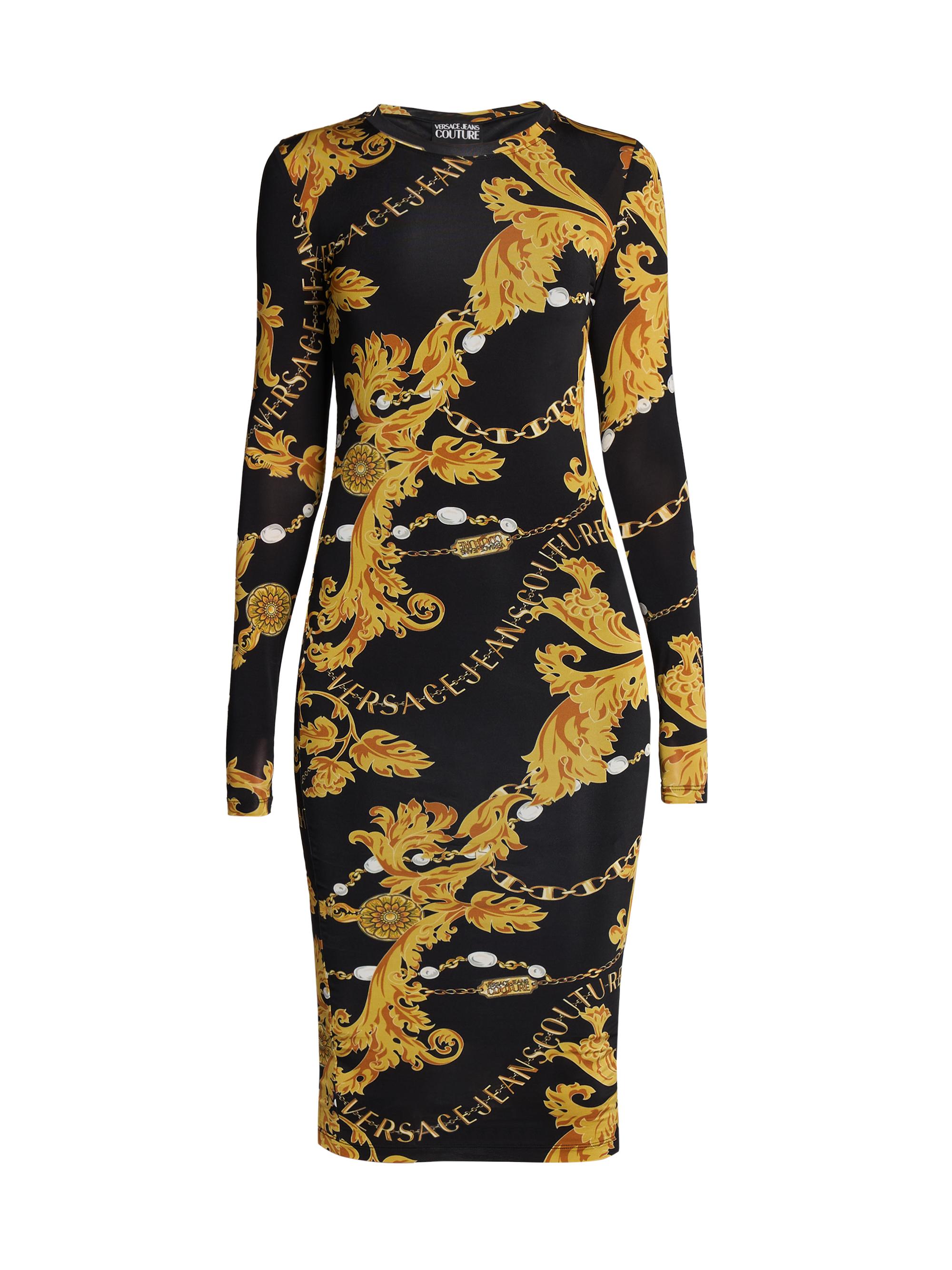 Shop Versace Jeans Couture Chain Jersey Midi-Dress | Saks Fifth Avenue