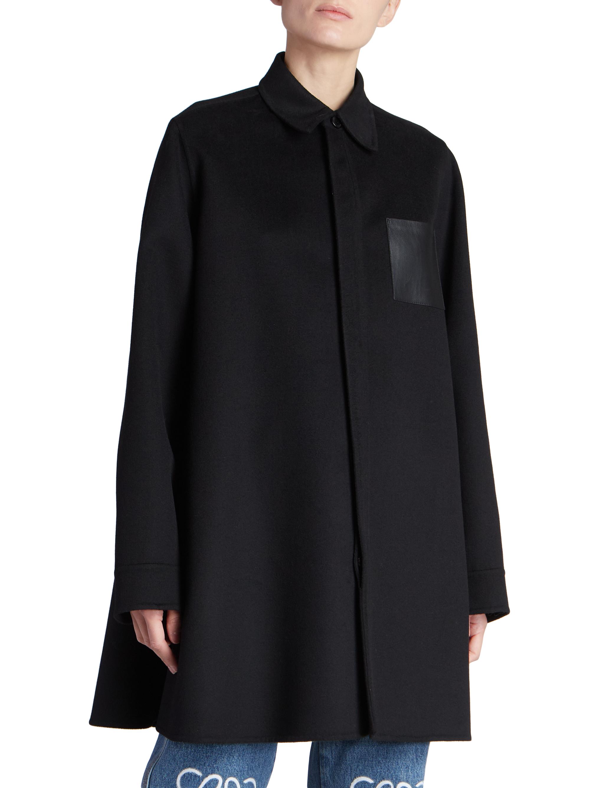 Shop LOEWE Wool-Blend Trapeze Coat | Saks Fifth Avenue