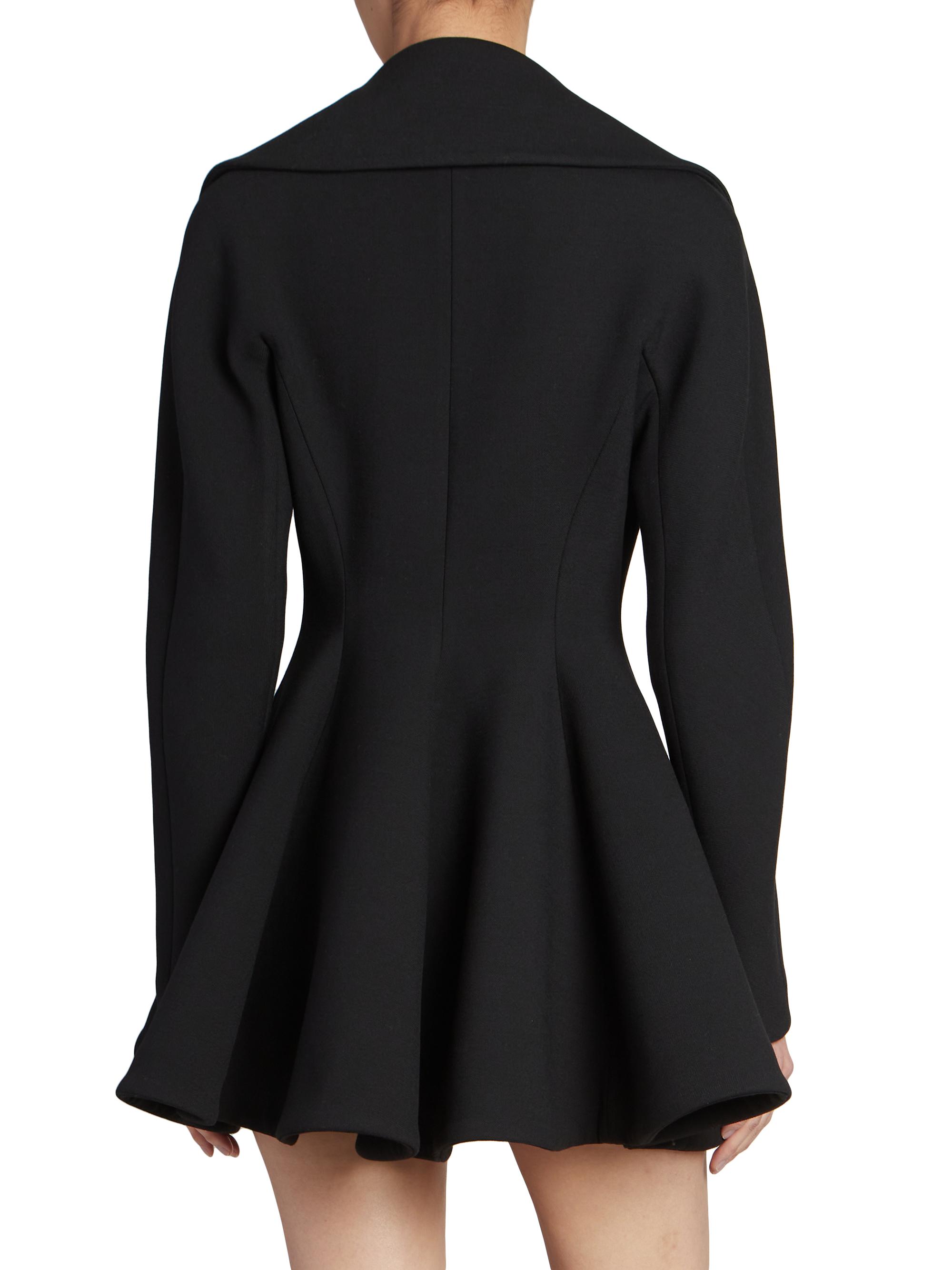 Shop Alaïa Princess Flared Zip-Front Coat | Saks Fifth Avenue