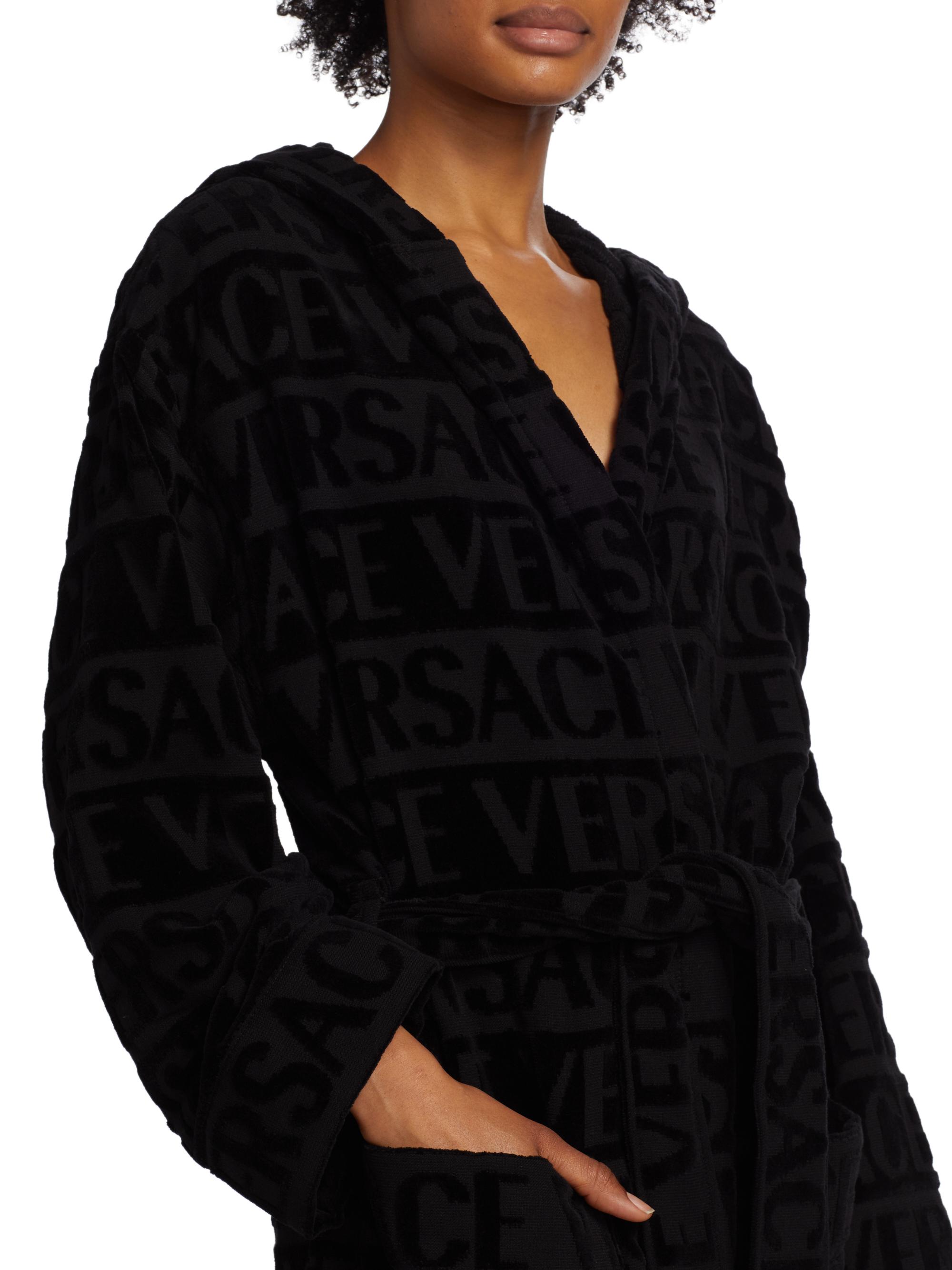 Shop Versace Repeat Logo Cotton Robe | Saks Fifth Avenue
