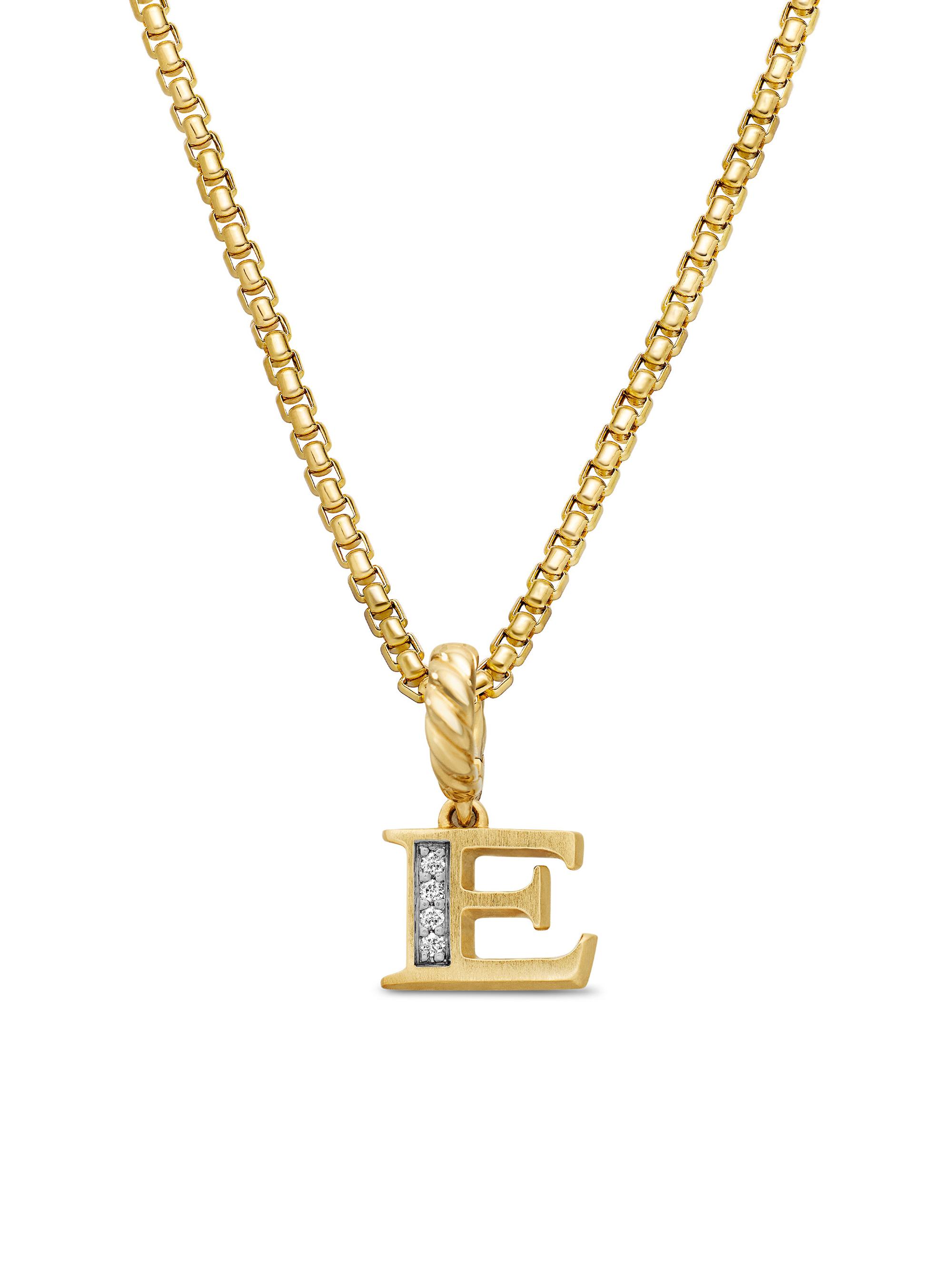 Shop David Yurman Pavé Initial Pendant in 18K Yellow Gold with Diamonds ...
