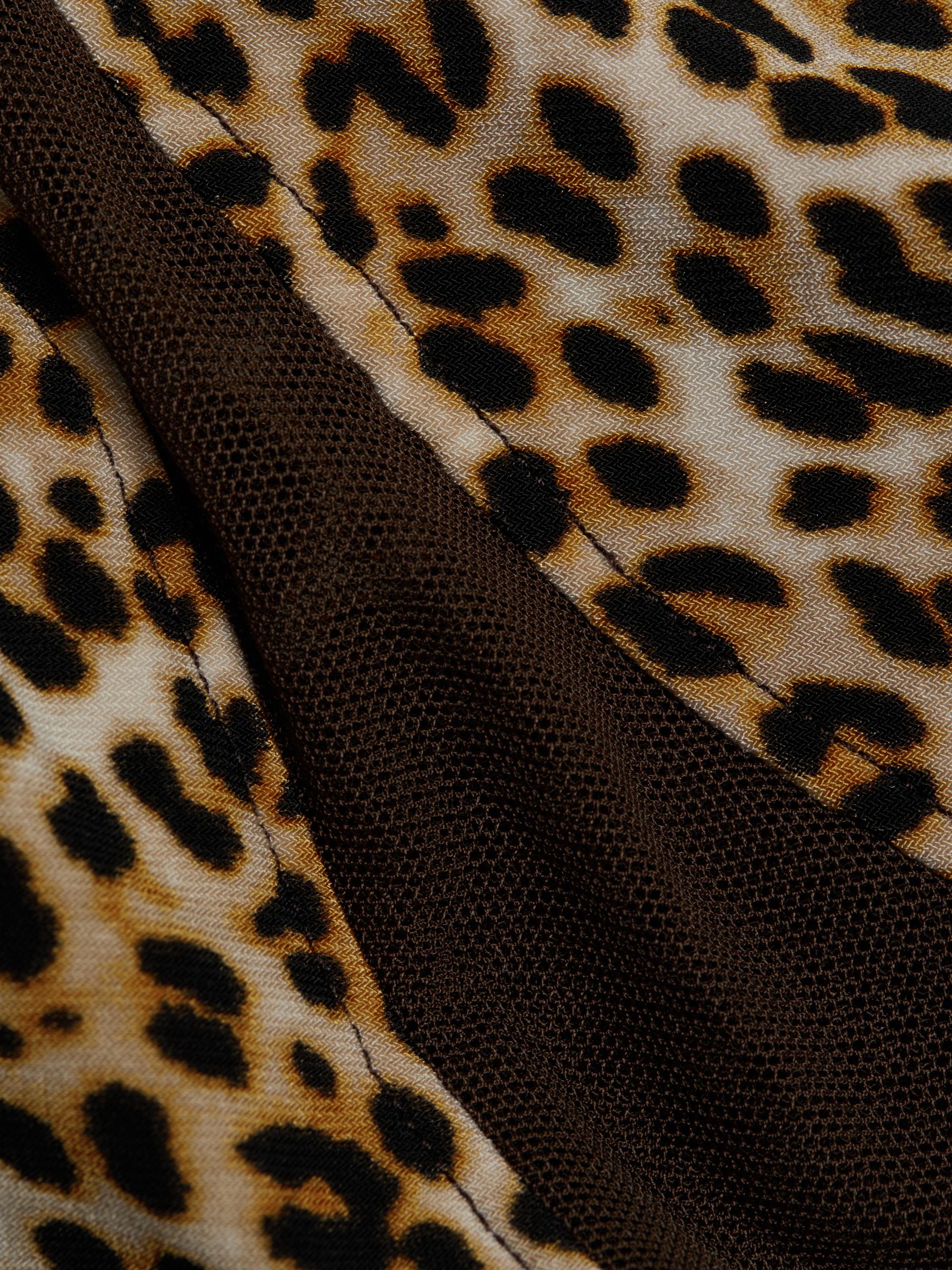 Shop Norma Kamali Leopard Mesh One-Piece Swimsuit | Saks Fifth Avenue