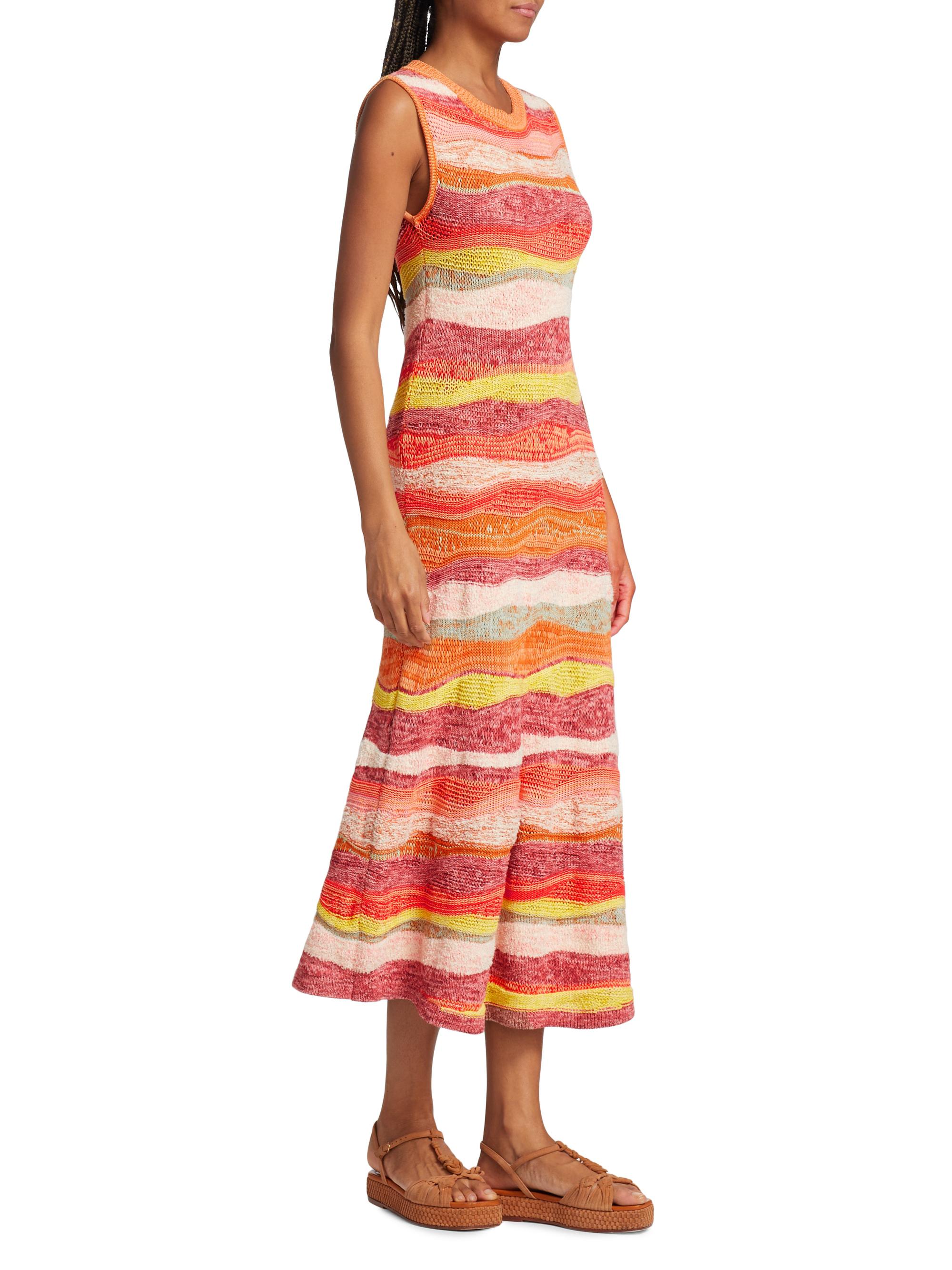 Shop Ulla Johnson Gaia Wave Knit Midi-Dress | Saks Fifth Avenue