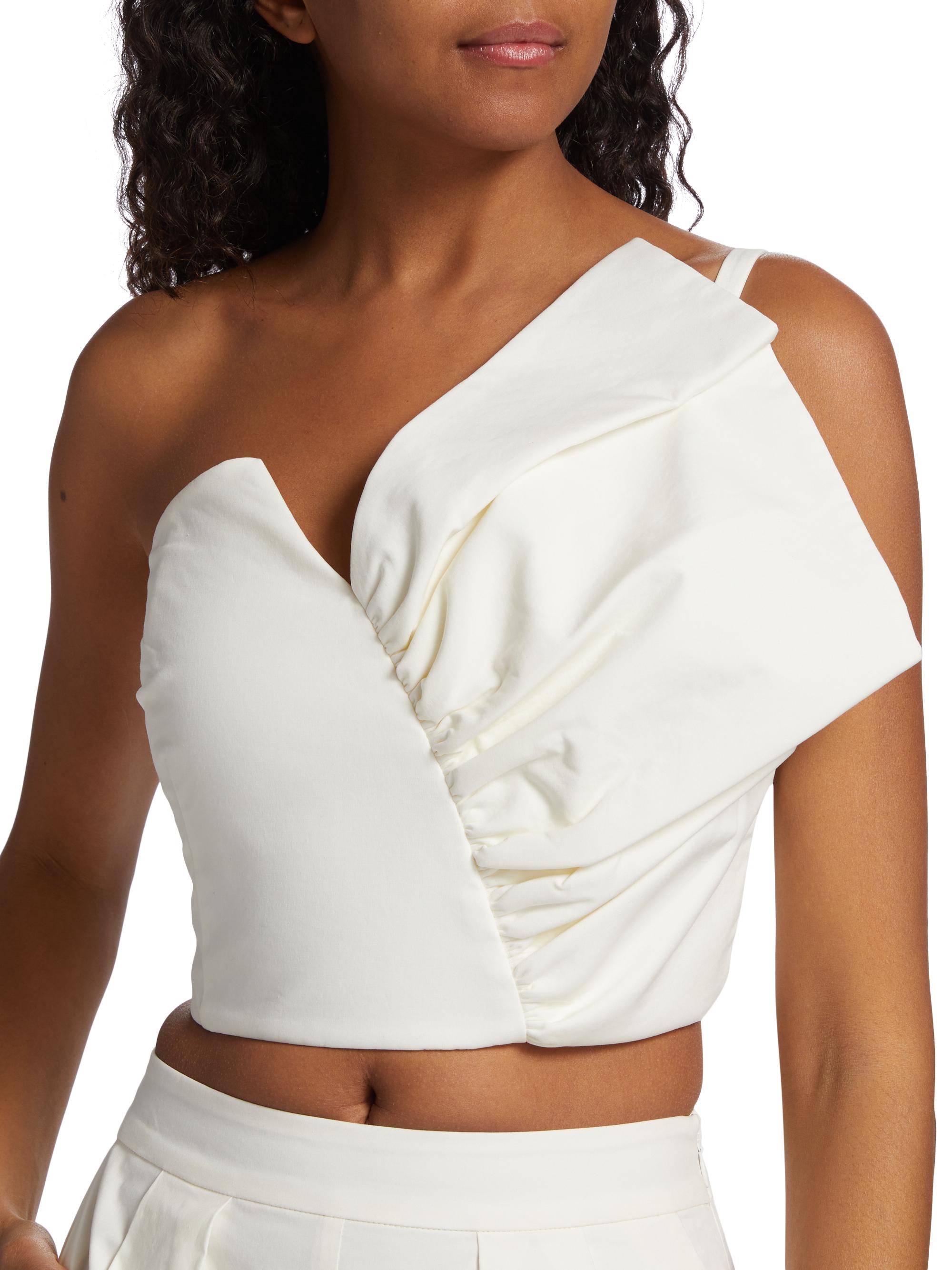 Shop Amur Declan Ruffle Bustier Top | Saks Fifth Avenue