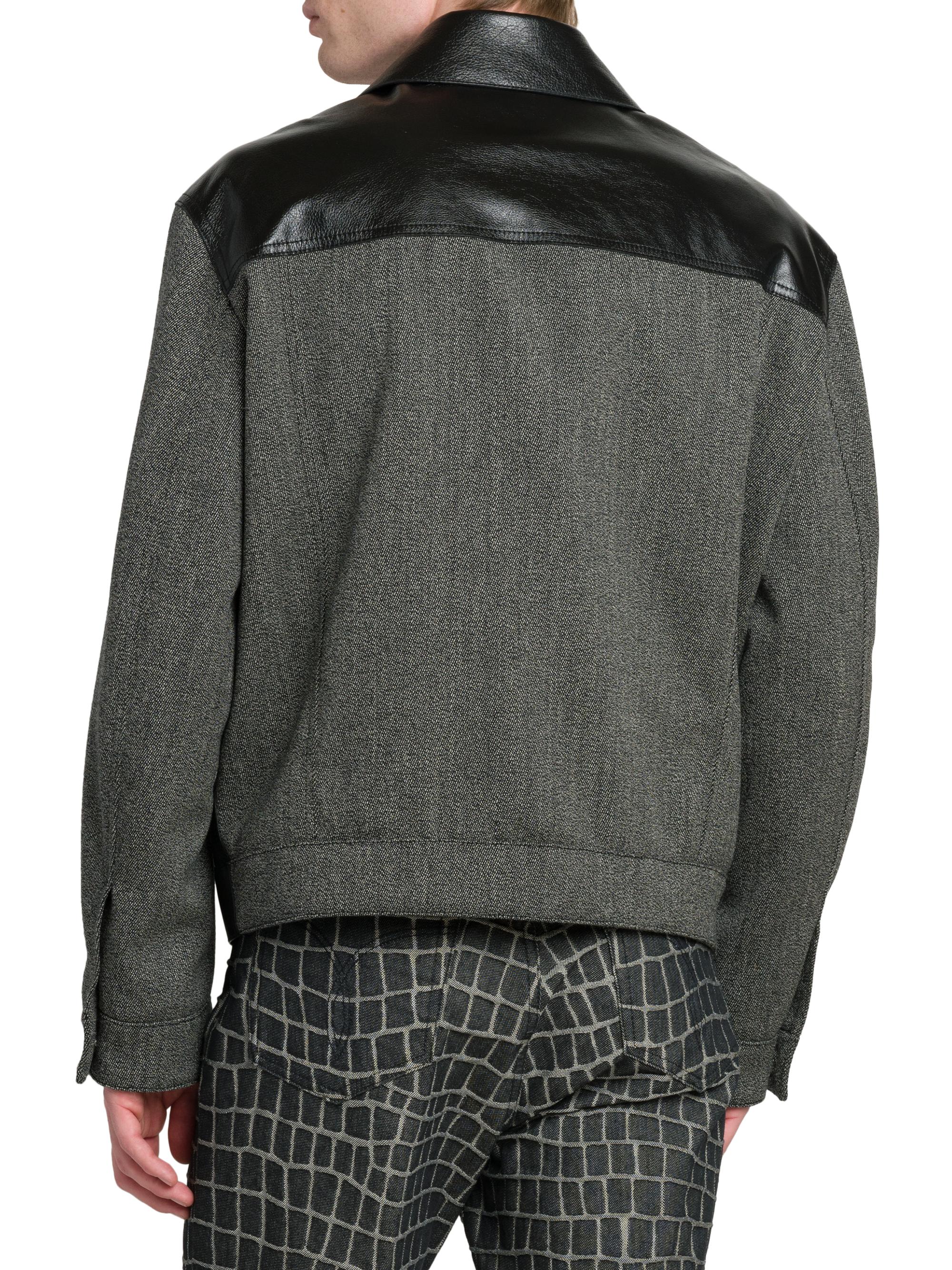 Shop Versace Cape Vegan Leather & Wool Mouline Coat | Saks Fifth Avenue