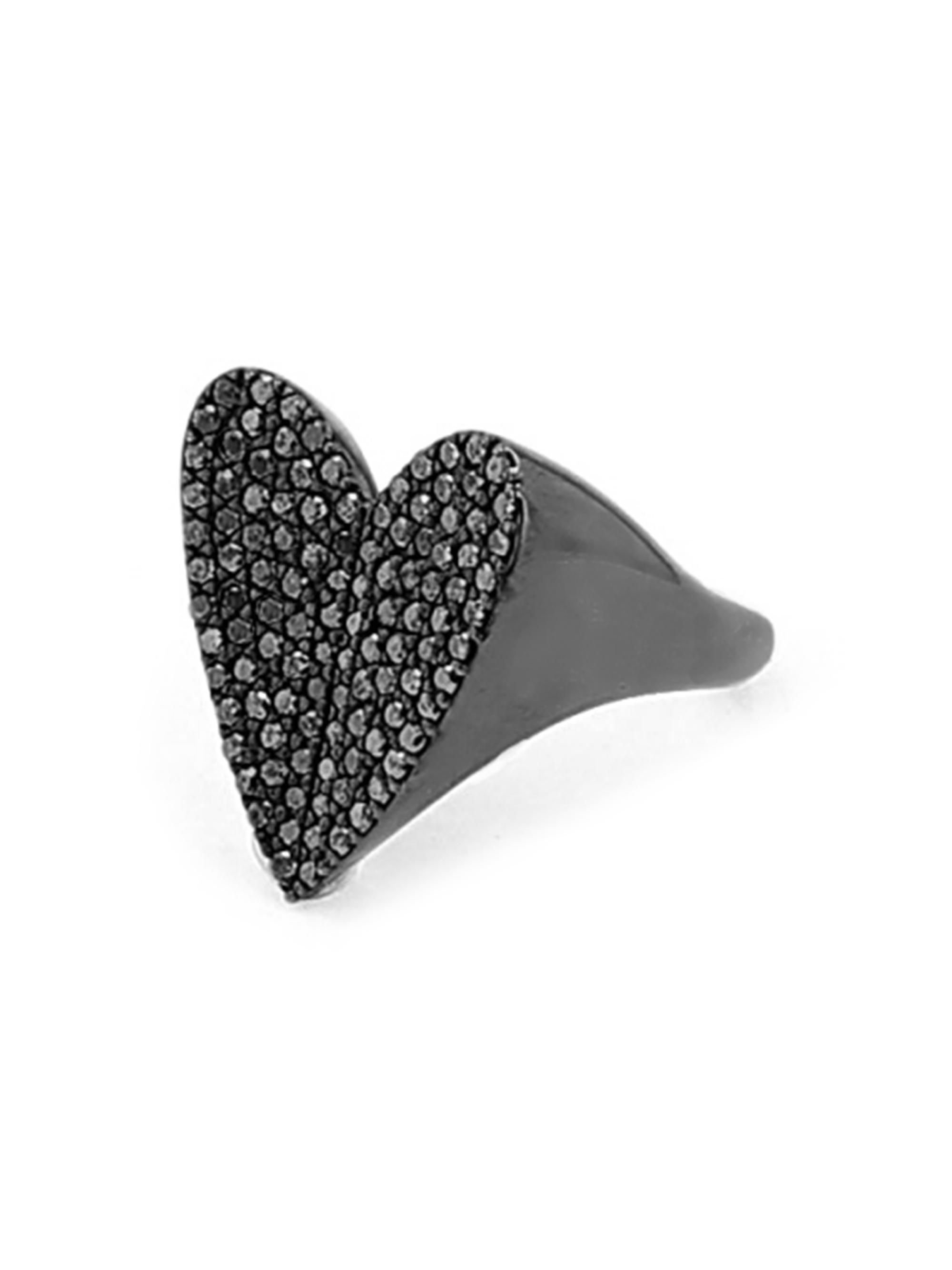 Shop Sheryl Lowe Black-Rhodium-Plated & 1.21 TCW Diamond Folded Heart ...