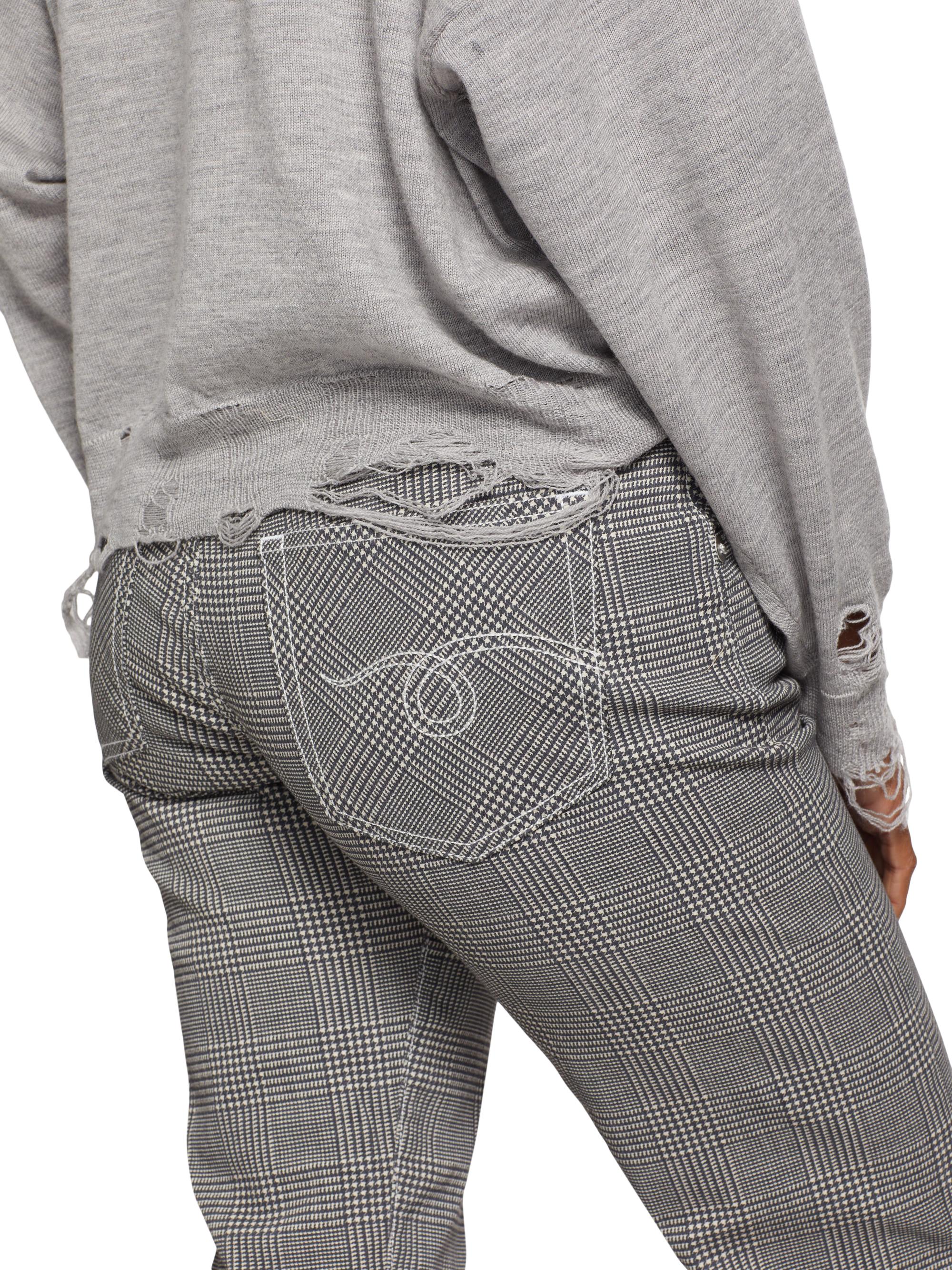 Shop R13 Glen Check Boy Straight-Leg Jeans | Saks Fifth Avenue