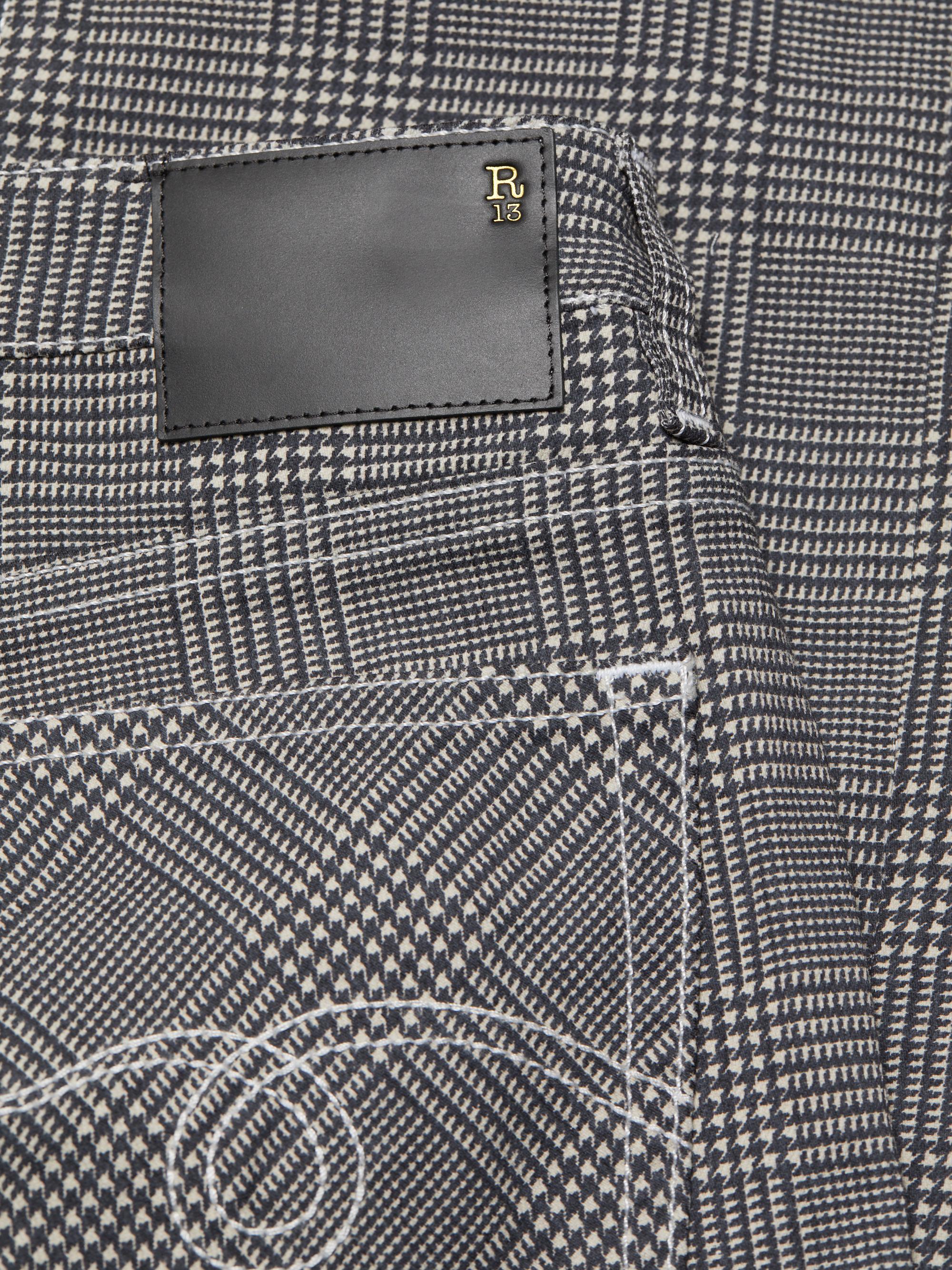 Shop R13 Glen Check Boy Straight-Leg Jeans | Saks Fifth Avenue