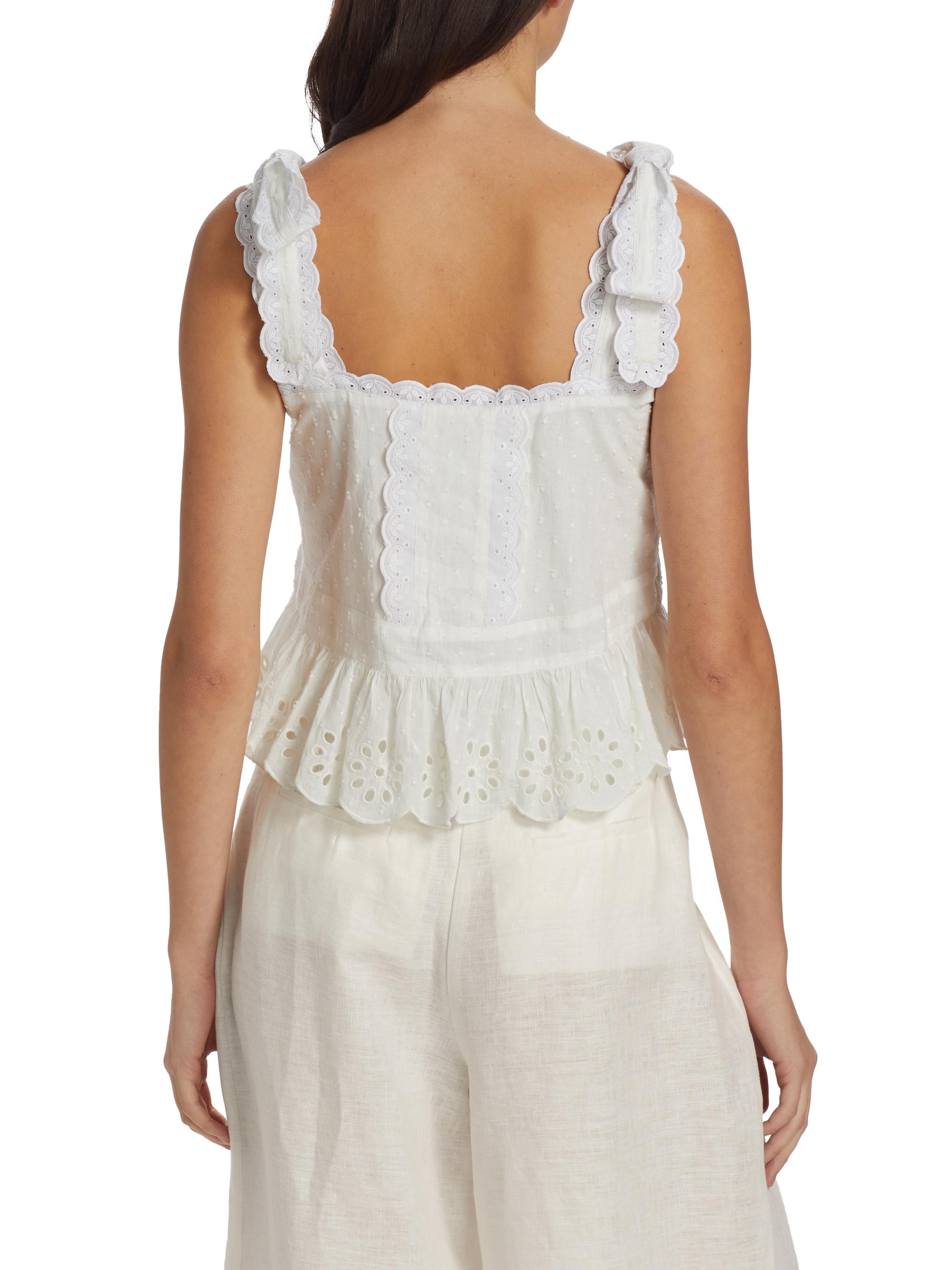 Shop Farm Rio Laces Eyelet Blouse | Saks Fifth Avenue