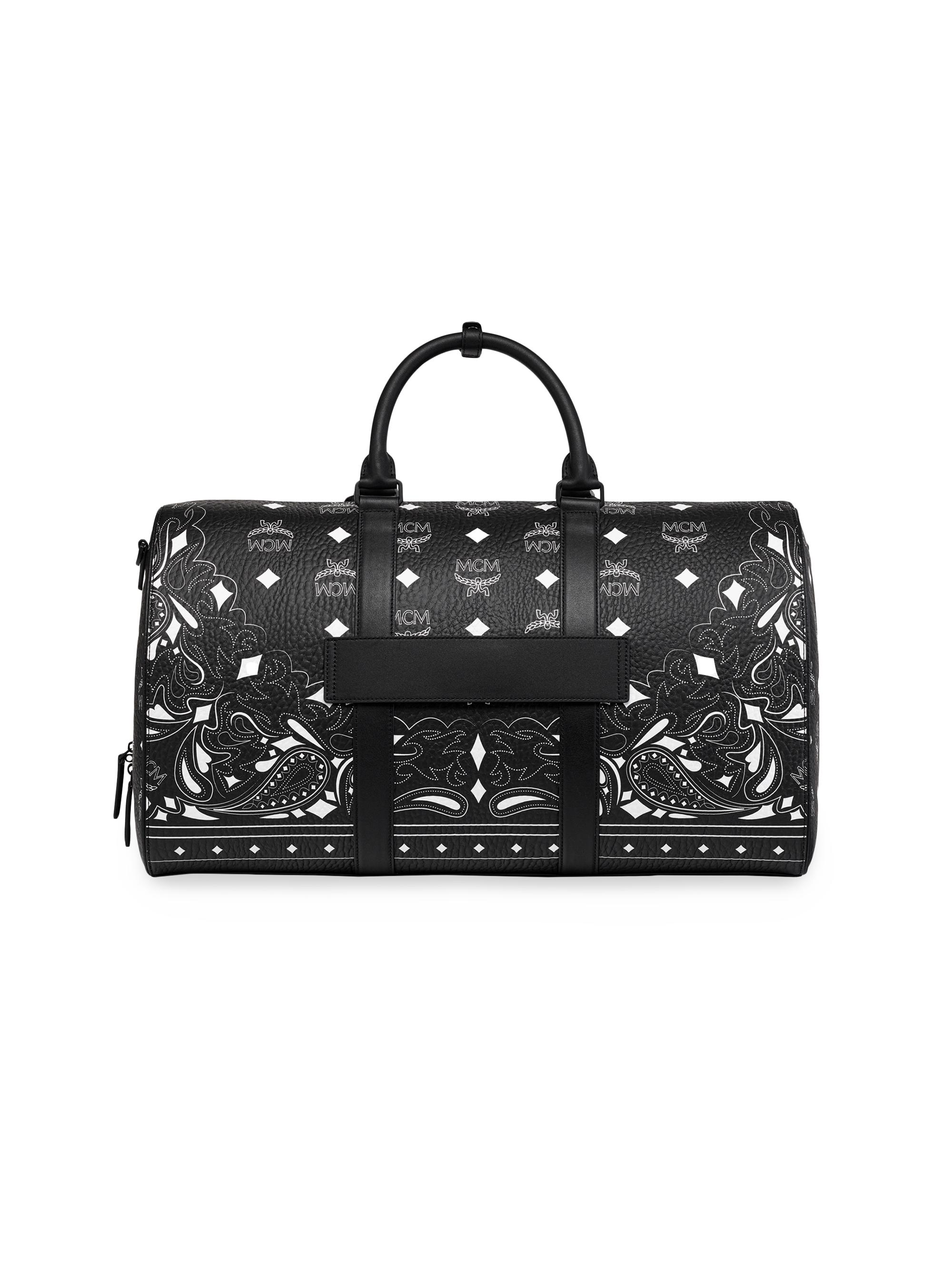 Shop MCM Ottomar Visetos Bandana Large Weekender Bag | Saks Fifth Avenue
