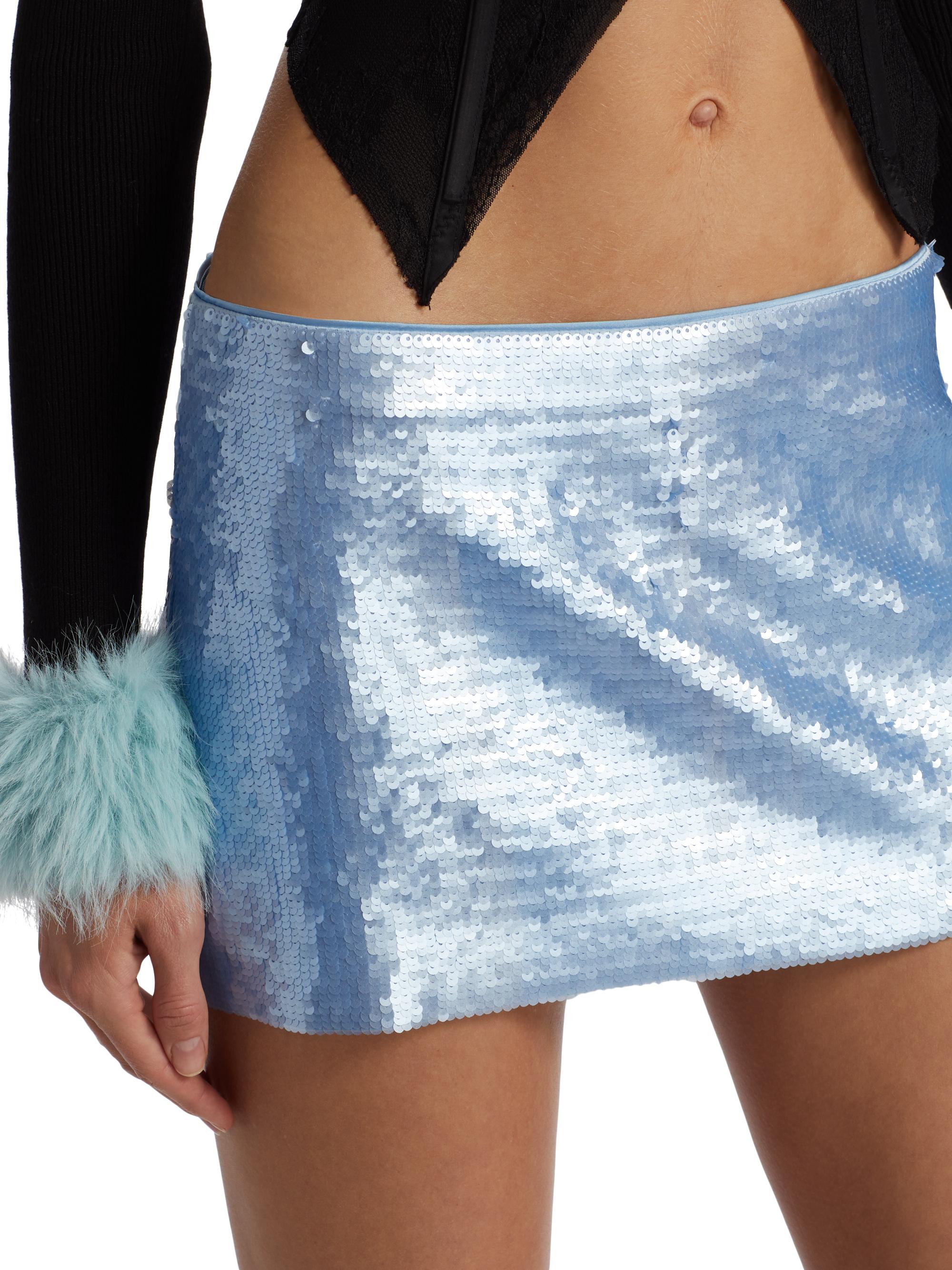 Shop GUIZIO Low-Rise Matte Sequin Miniskirt | Saks Fifth Avenue