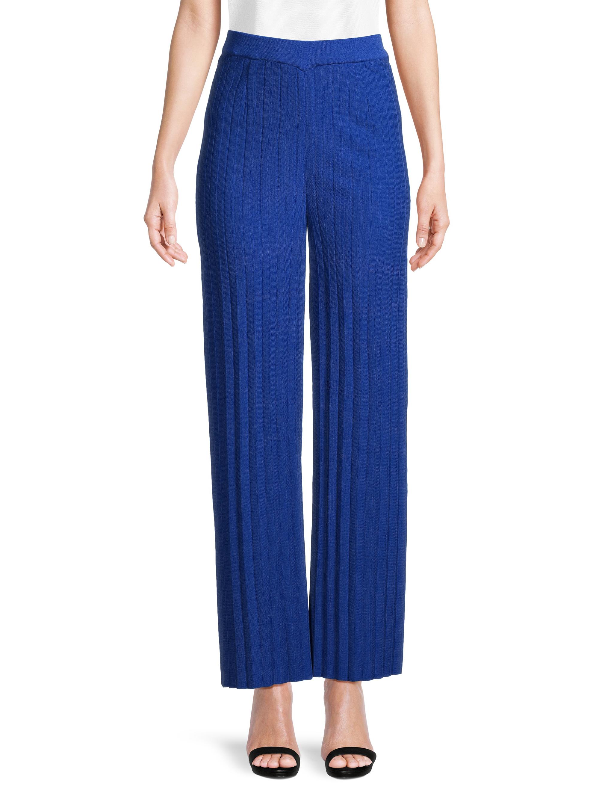 Shop Misook Rib-Knit Wide-Leg Pants | Saks Fifth Avenue