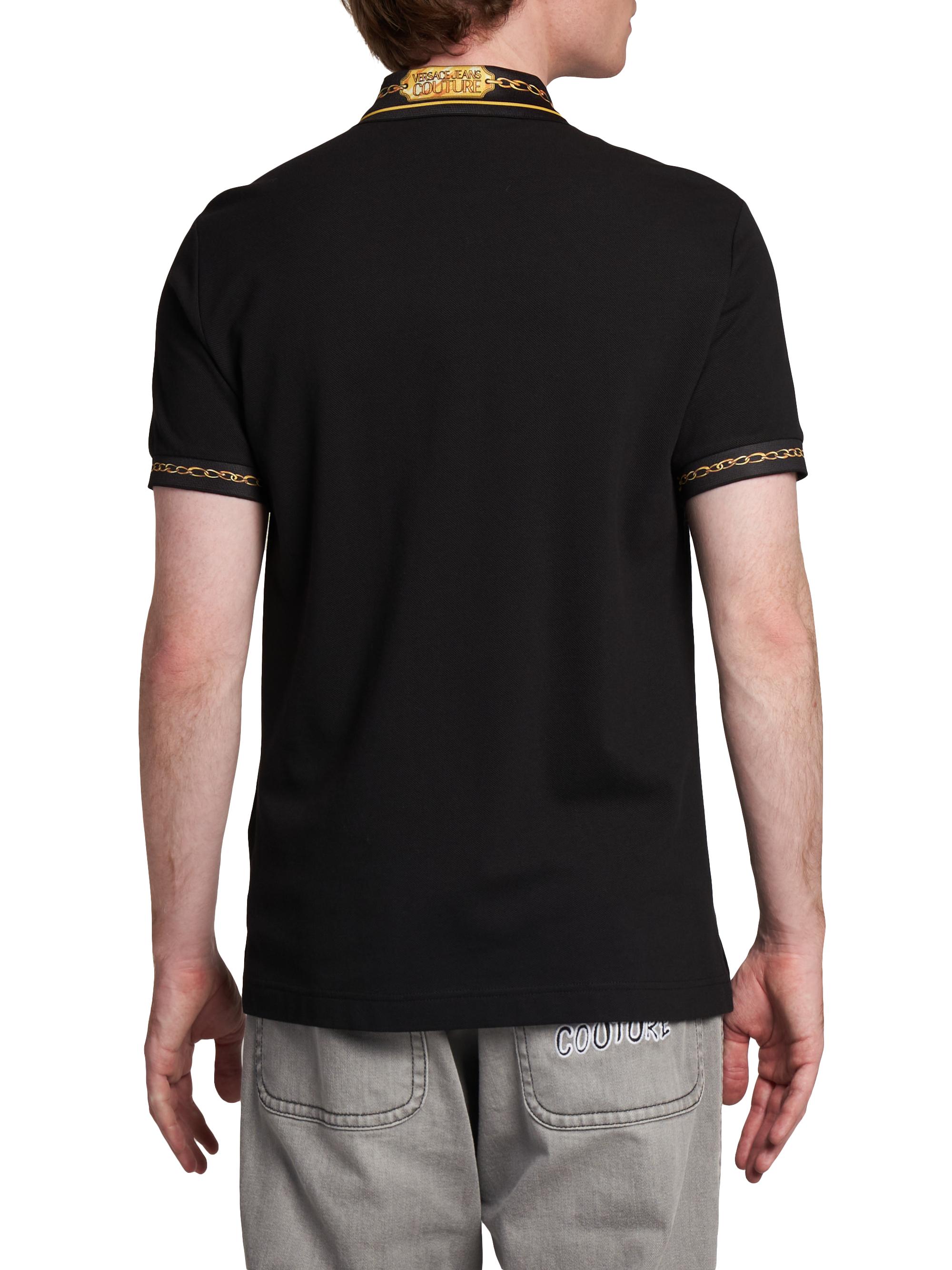 Shop Versace Jeans Couture Chain-Link Polo Shirt | Saks Fifth Avenue