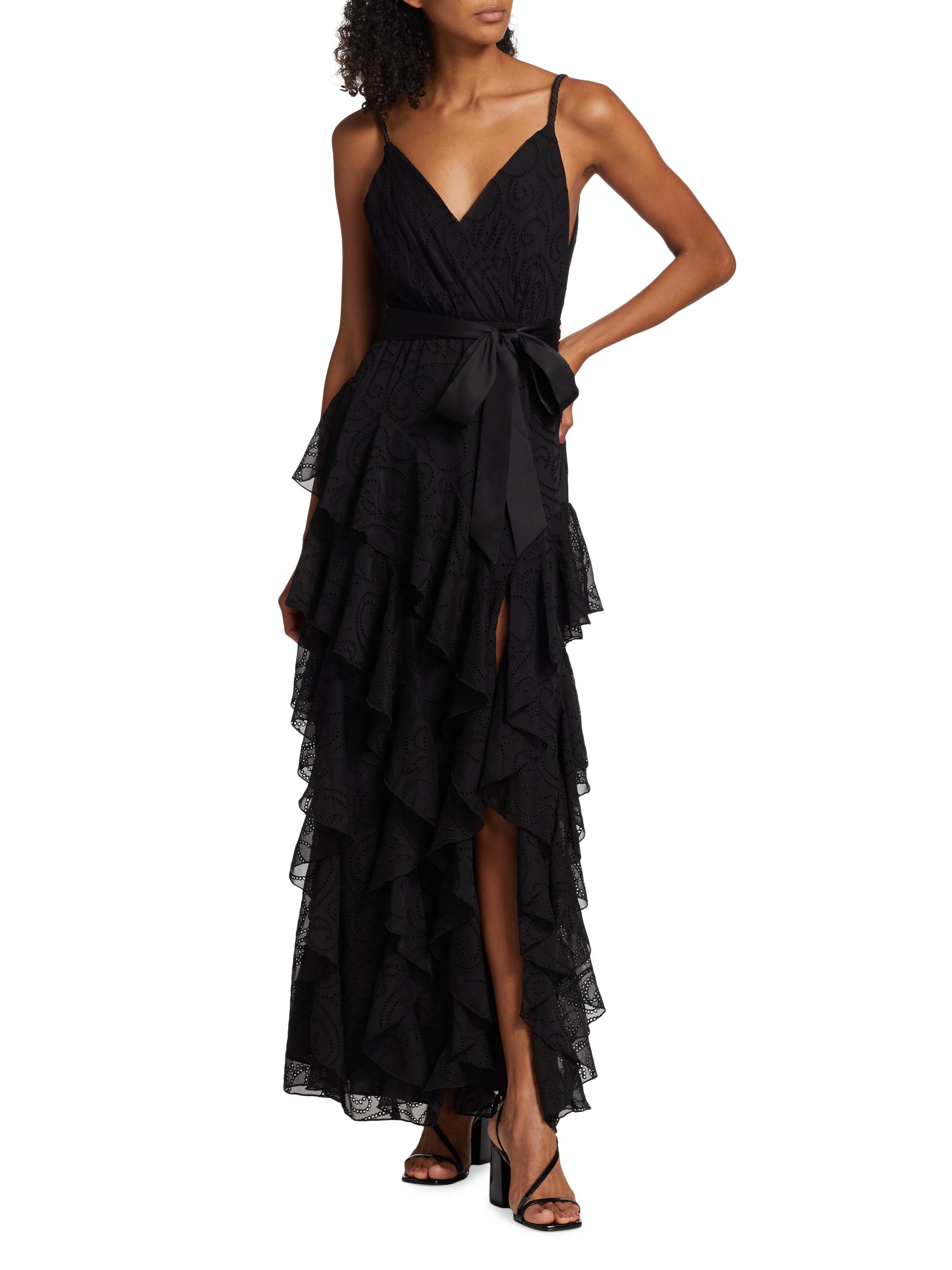 Shop Alice + Olivia Emelia Eyelet Ruffled Gown | Saks Fifth Avenue