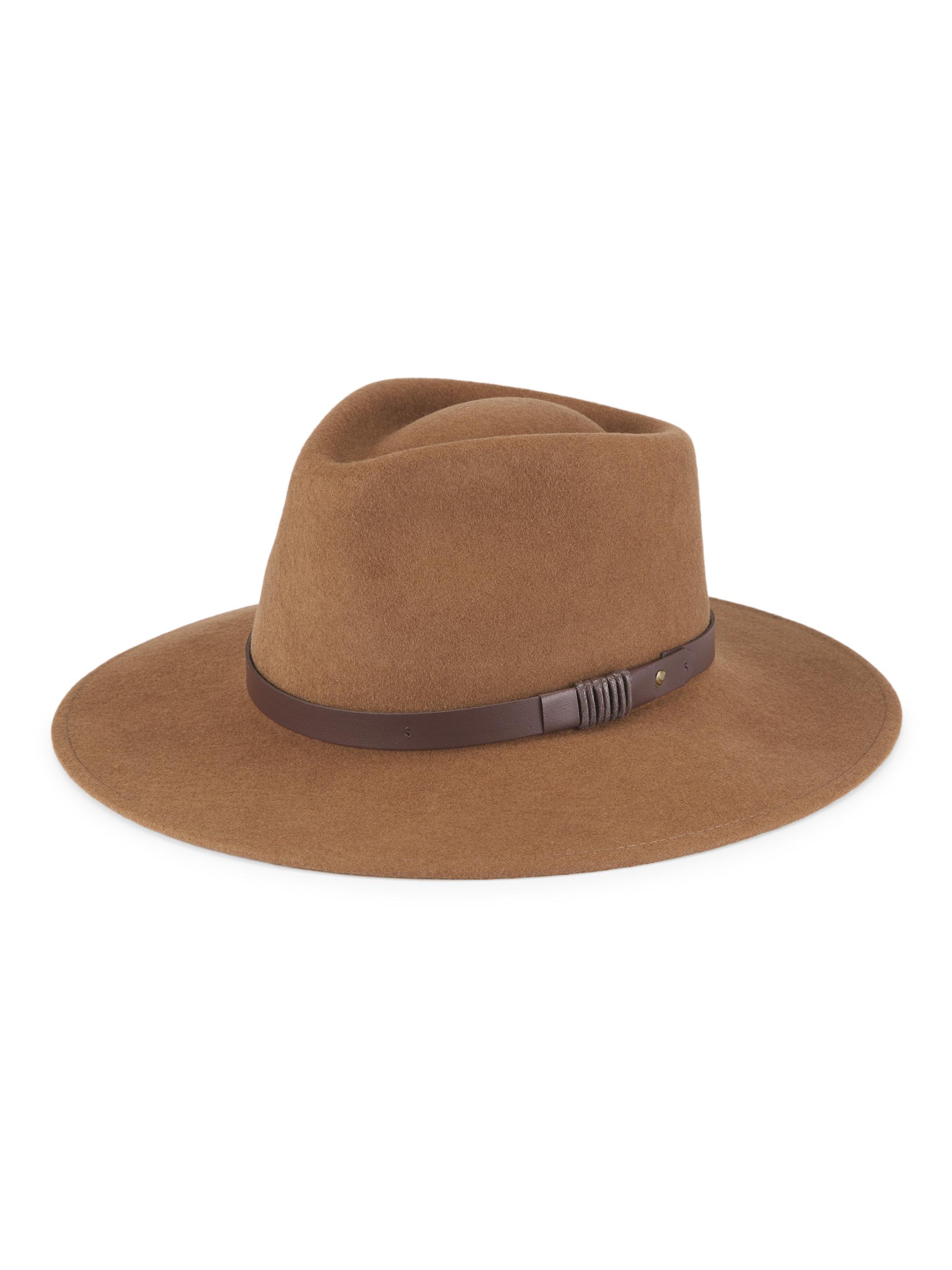 Shop Sensi Studio Felted Wool & Leather Fedora Hat | Saks Fifth Avenue