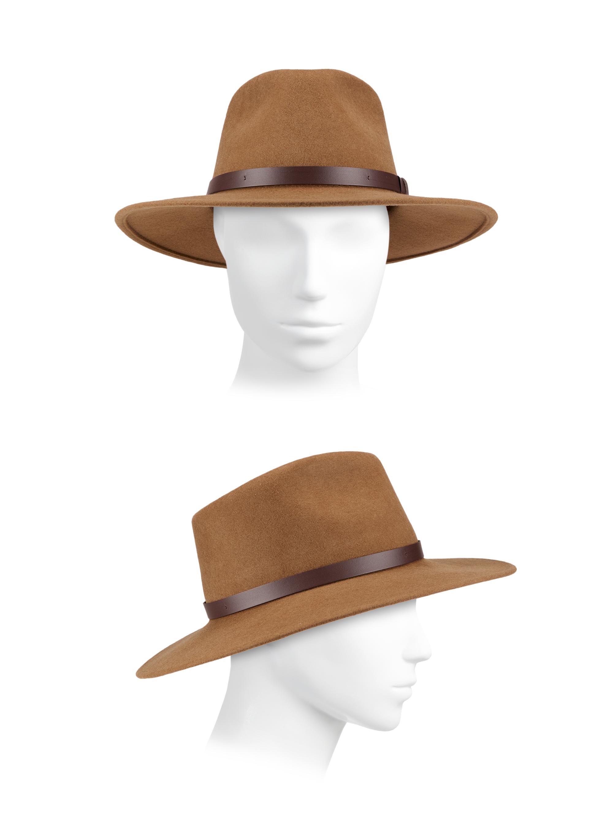 Shop Sensi Studio Felted Wool & Leather Fedora Hat | Saks Fifth Avenue