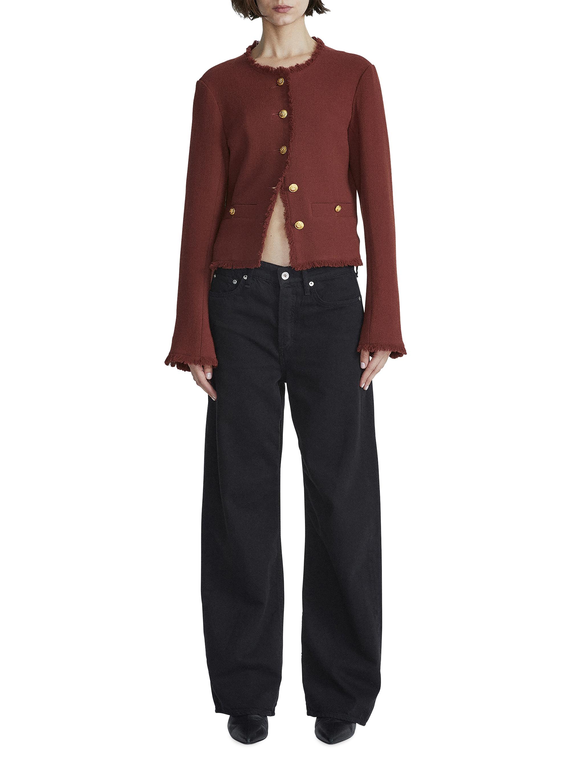 Shop rag & bone Carmen Fringe-Trim Wool Jacket | Saks Fifth Avenue