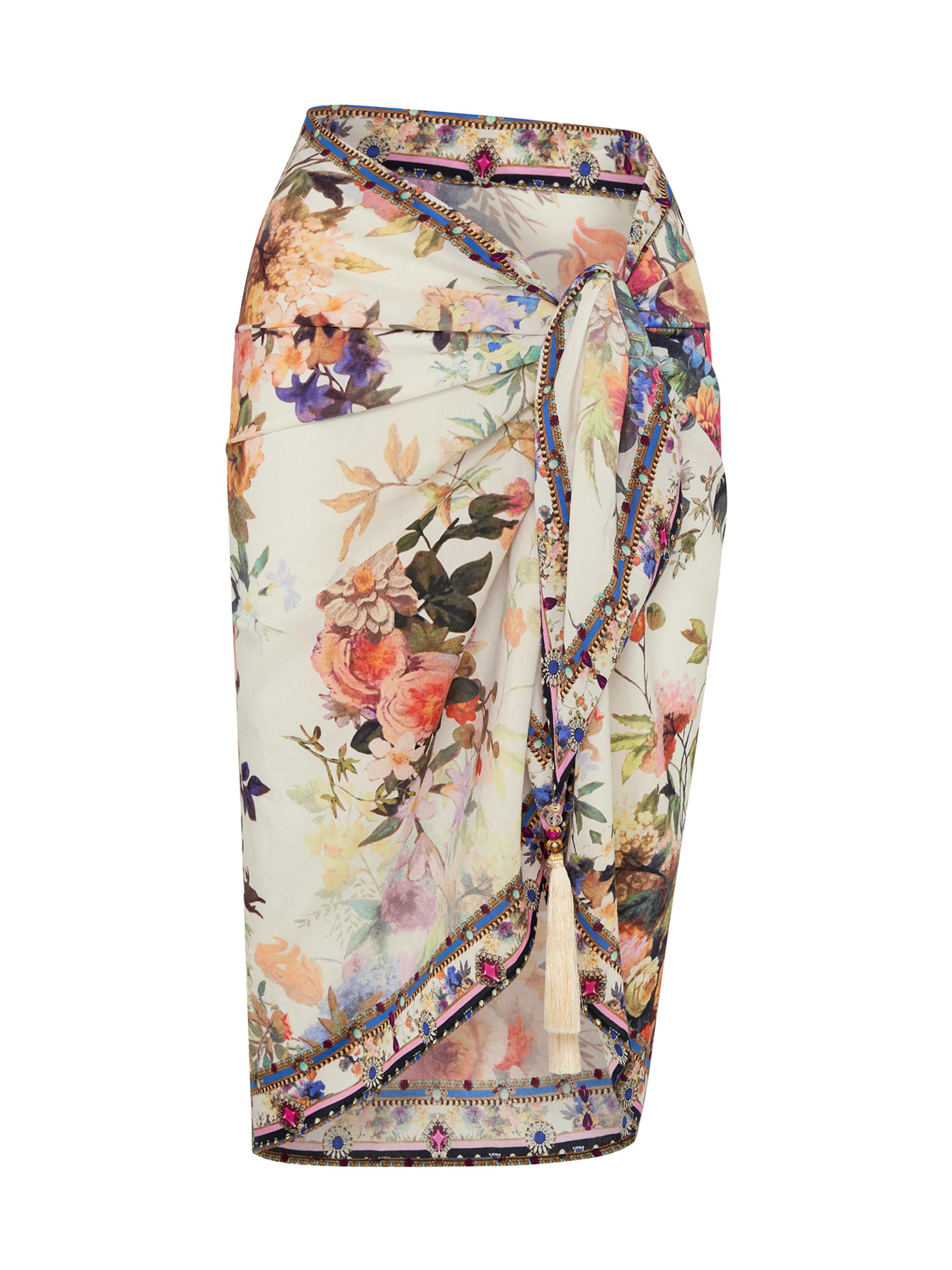 Shop Camilla Floral Cotton-Silk Sarong | Saks Fifth Avenue
