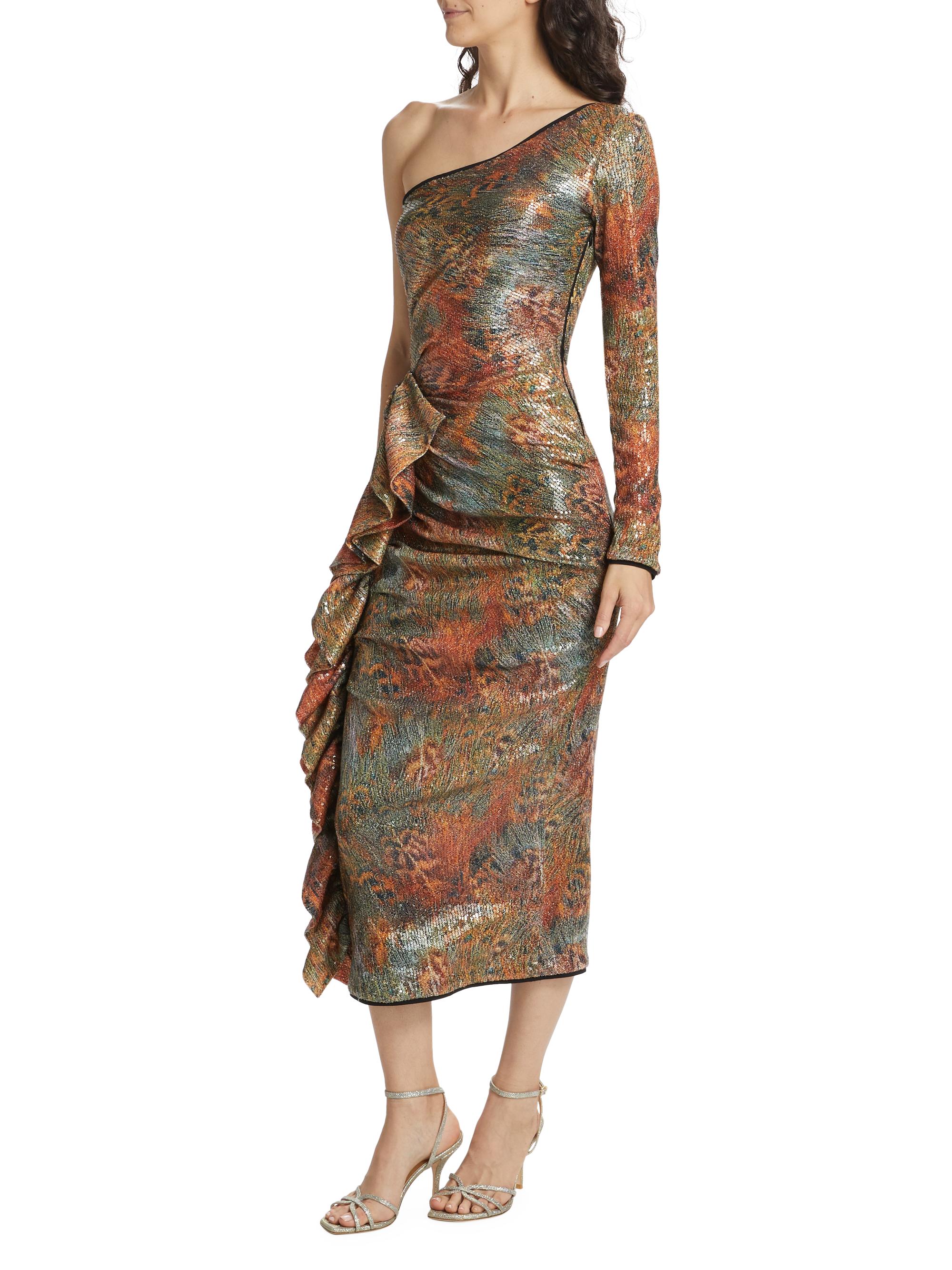 Shop Chiara Boni La Petite Robe Delphi Peacock Sequin Midi-Dress | Saks ...