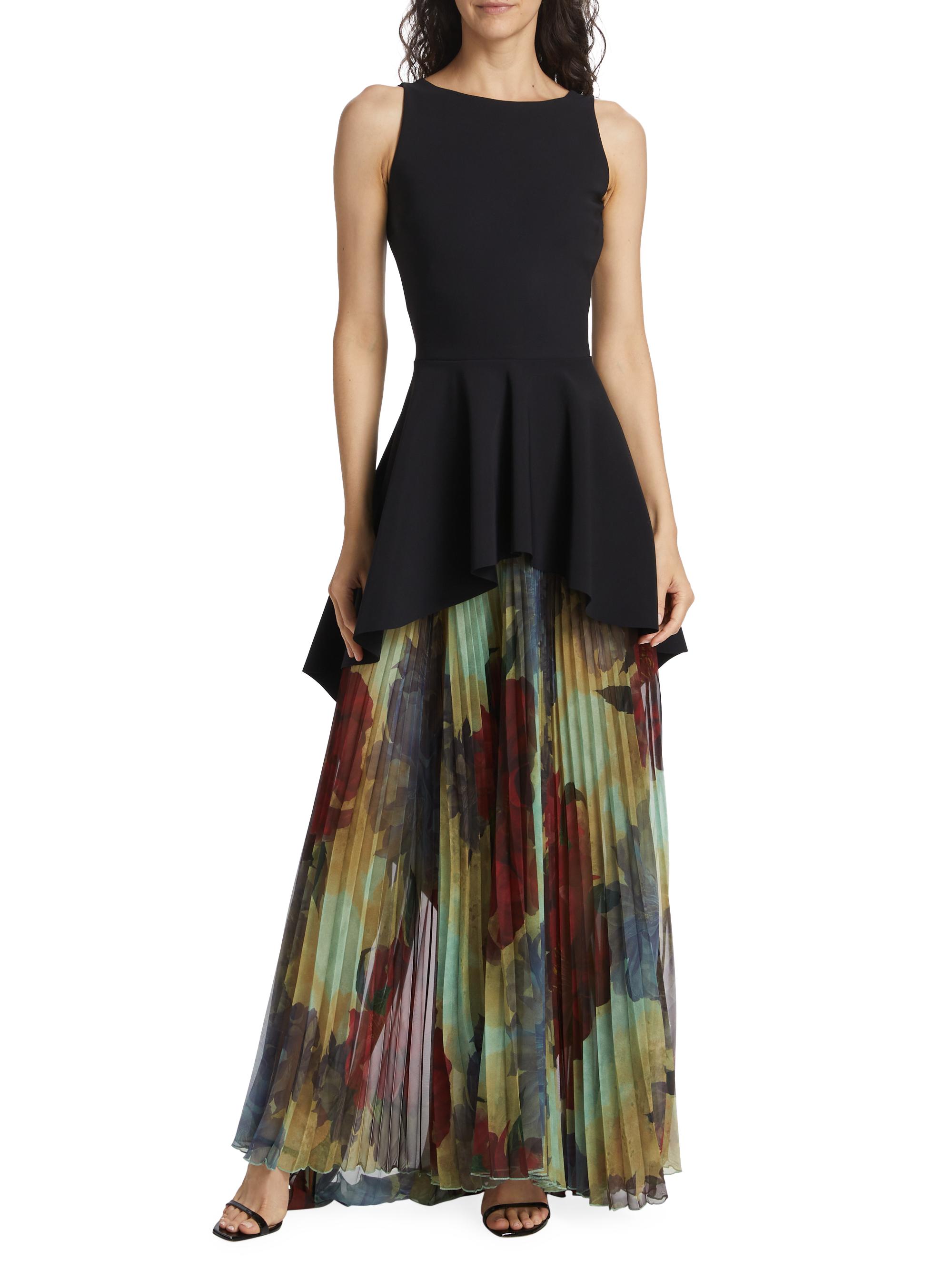 Shop Chiara Boni La Petite Robe Aci Pleated Chiffon Gown | Saks Fifth ...