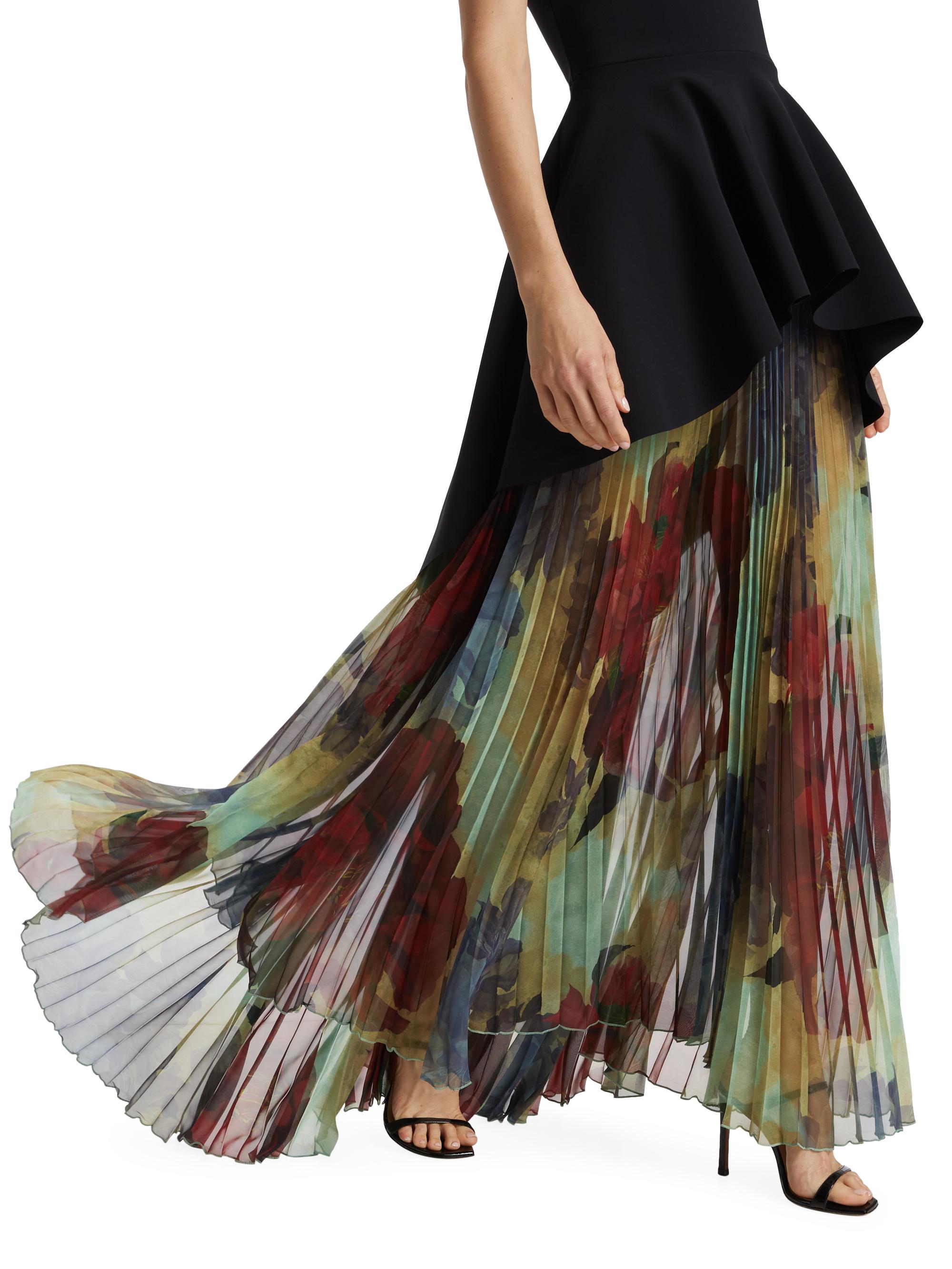 Shop Chiara Boni La Petite Robe Aci Pleated Chiffon Gown | Saks Fifth ...