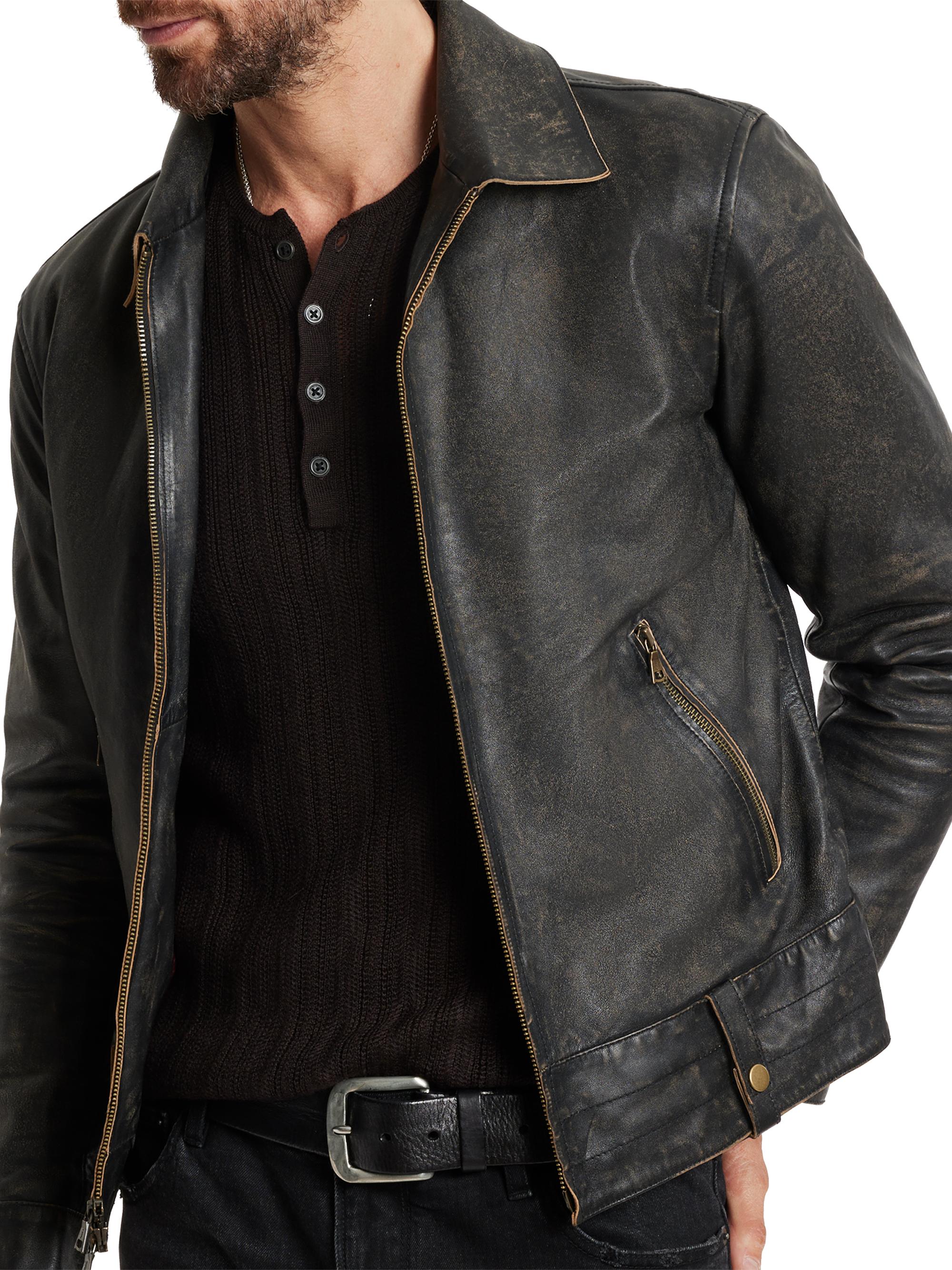 Shop John Varvatos Sorcha Leather Jacket | Saks Fifth Avenue