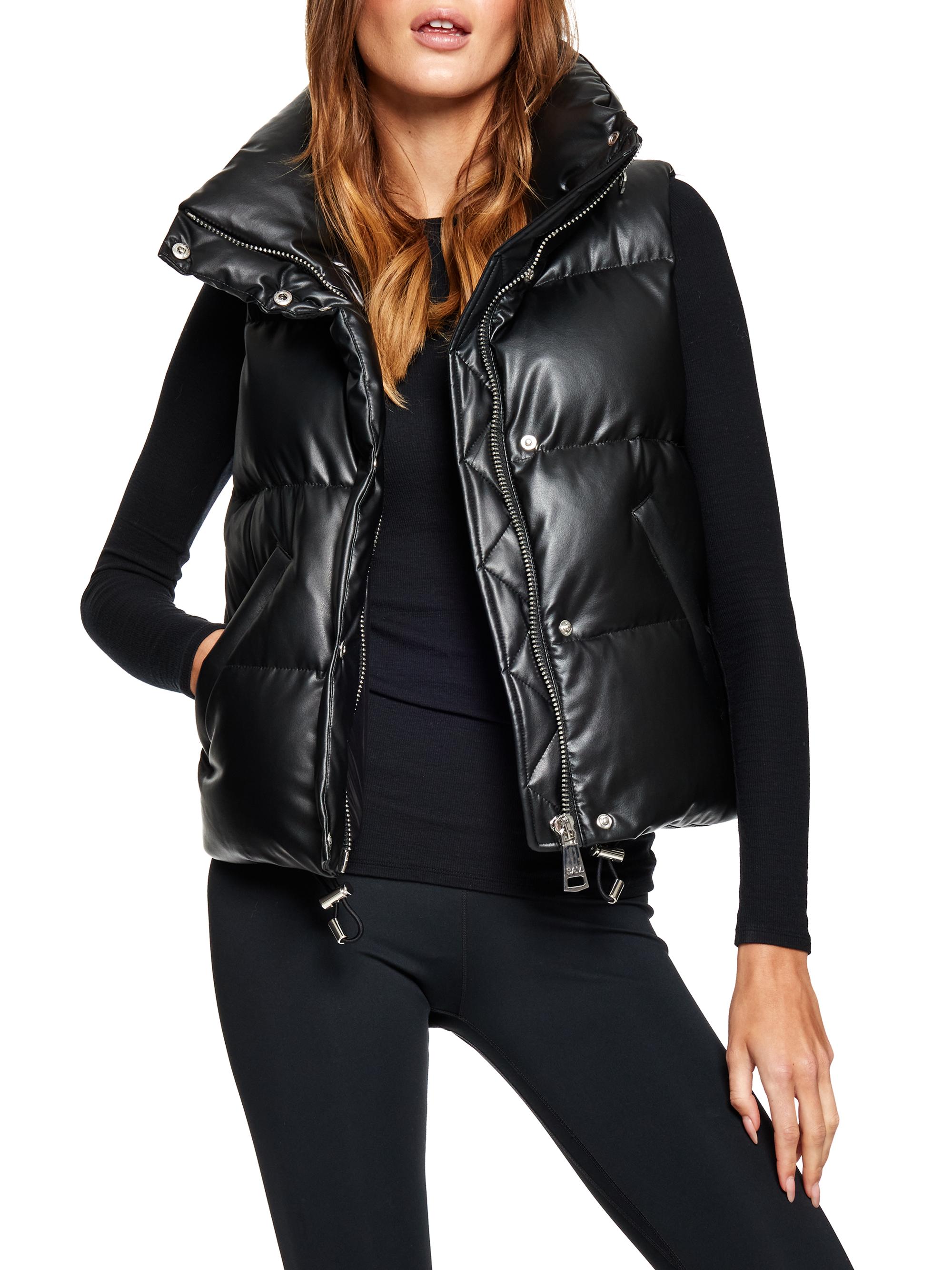 Shop Sam. Arley Vegan Leather Down Puffer Vest | Saks Fifth Avenue
