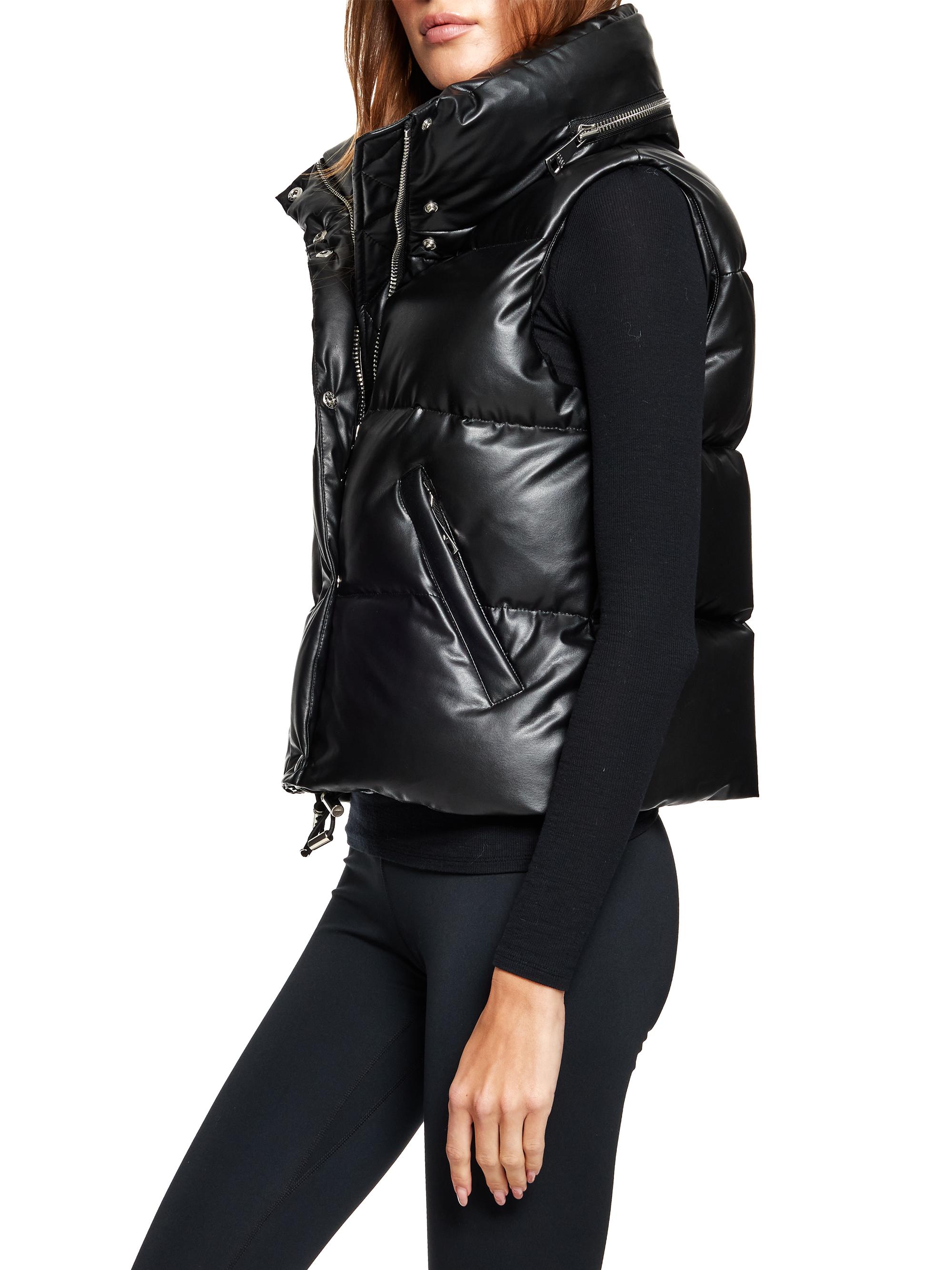 Shop Sam. Arley Vegan Leather Down Puffer Vest | Saks Fifth Avenue