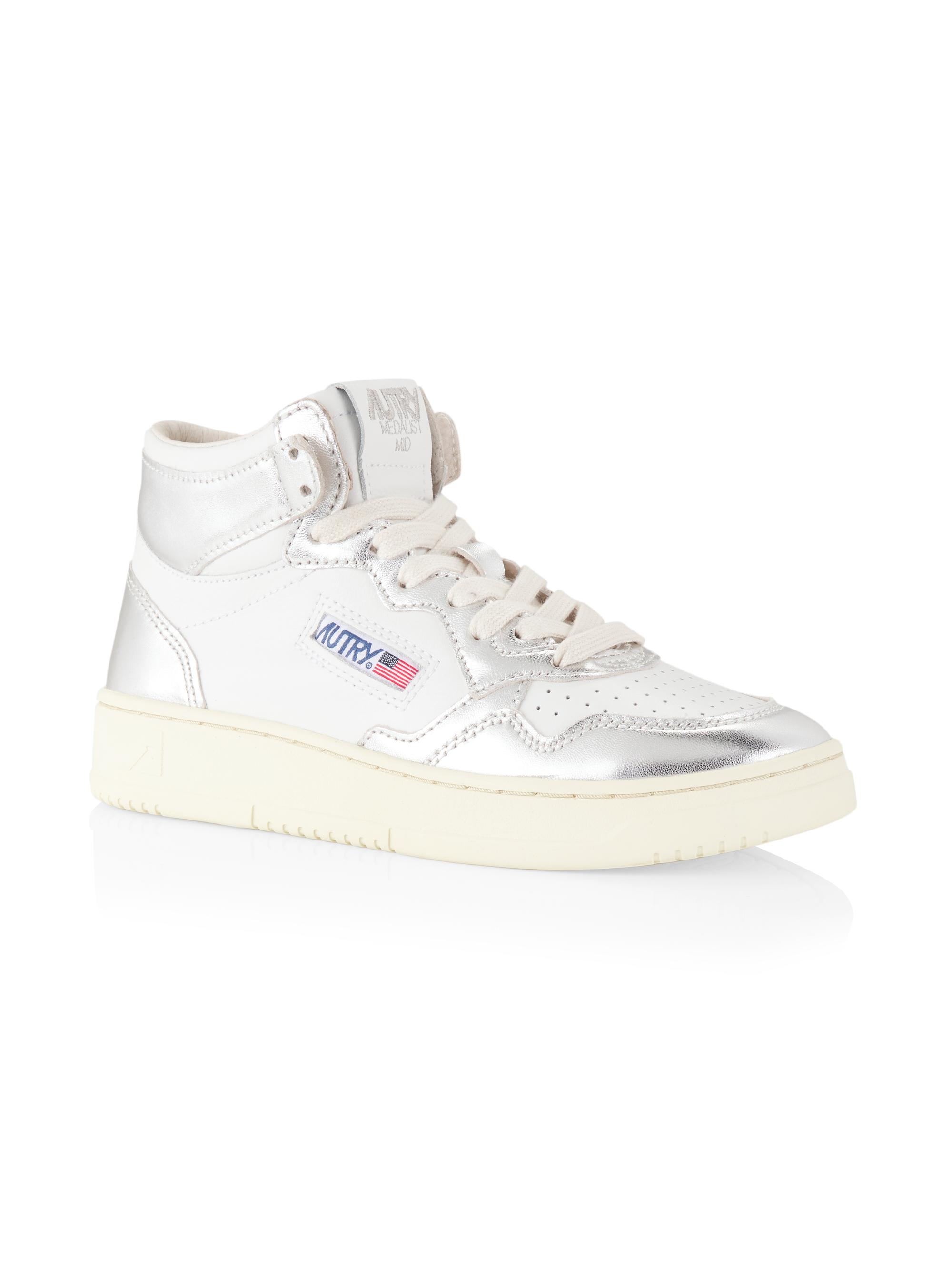Shop Autry Medalist Mid-Top Leather Sneakers | Saks Fifth Avenue