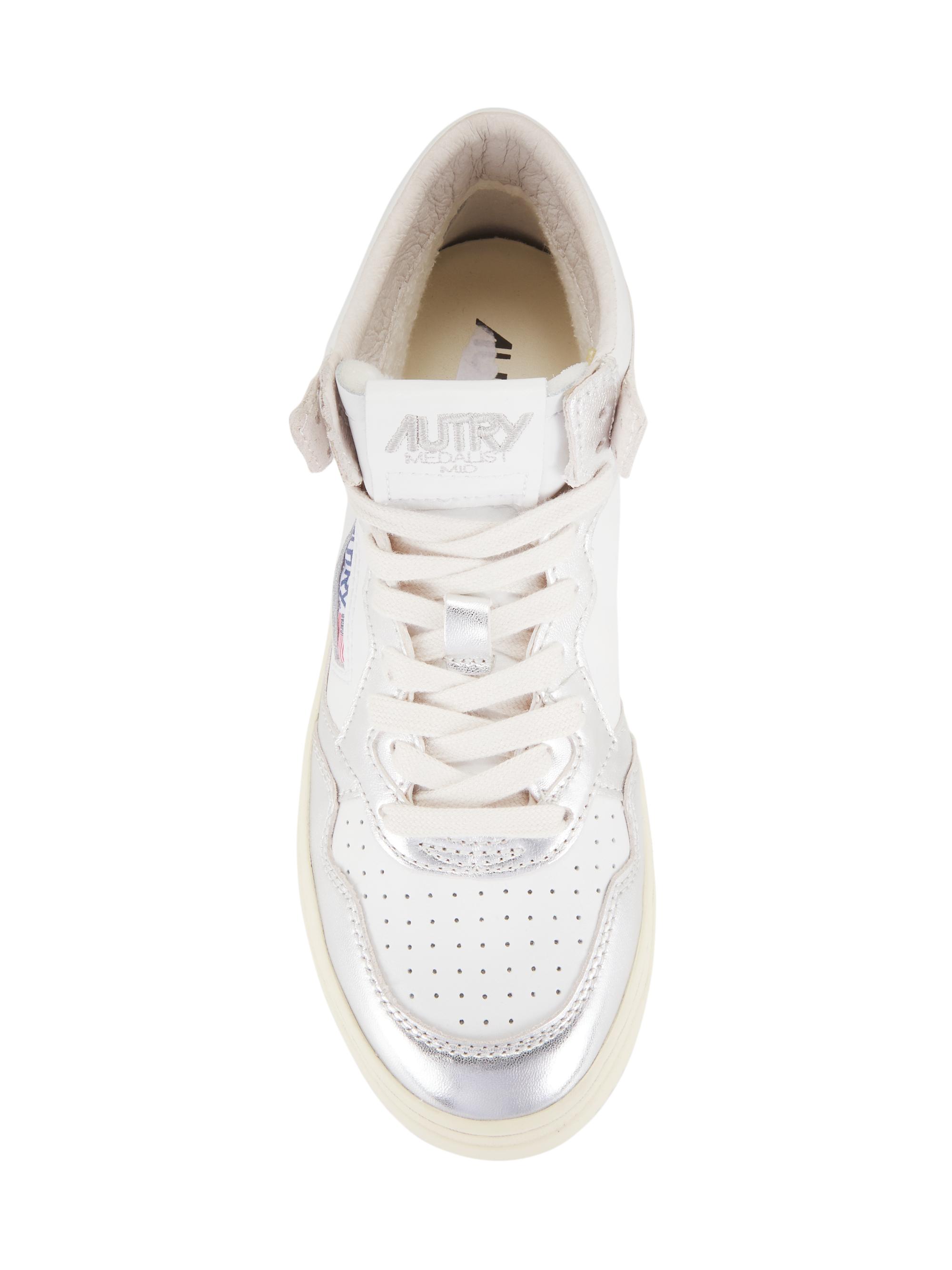 Shop Autry Medalist Mid-Top Leather Sneakers | Saks Fifth Avenue