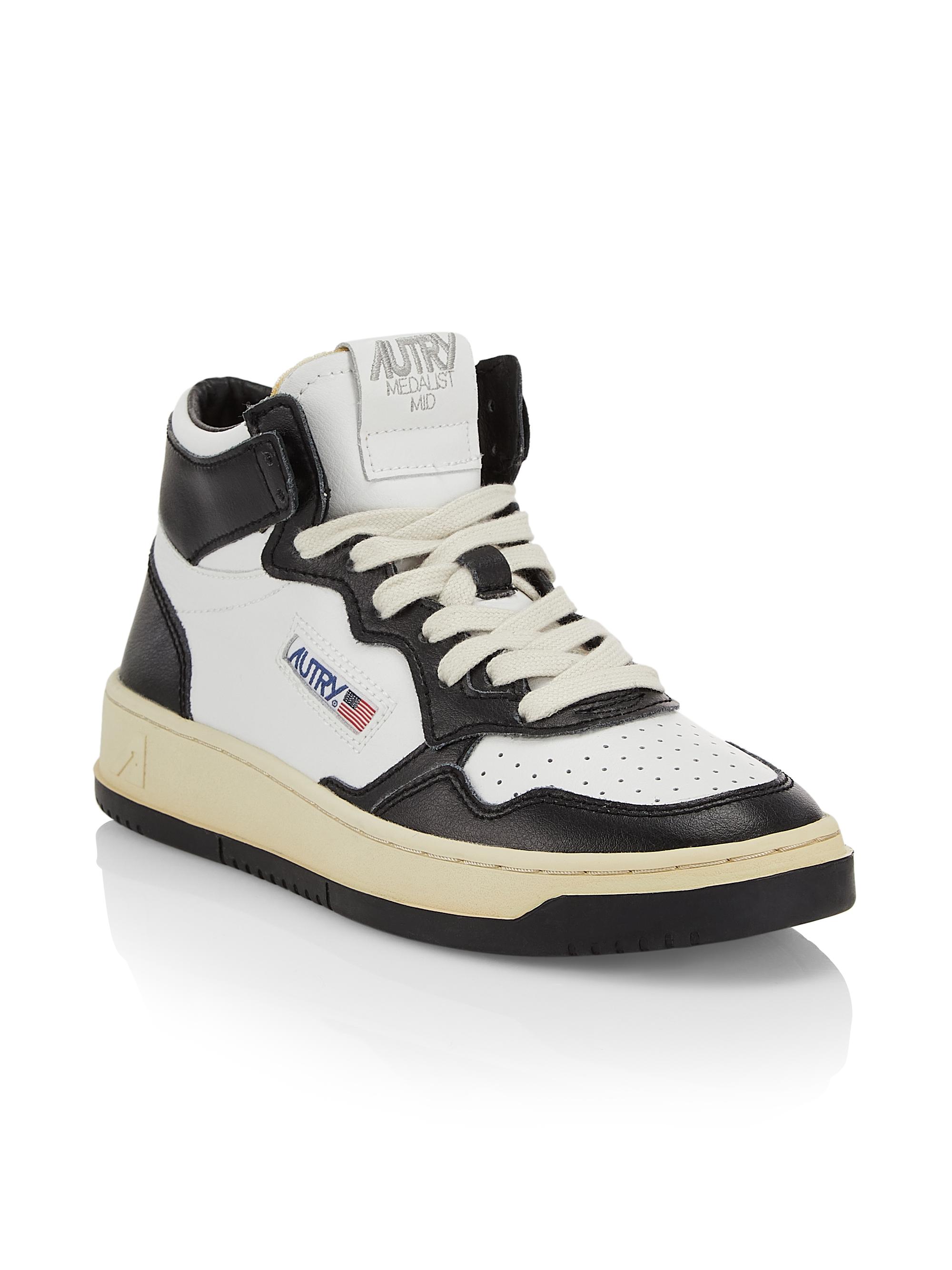 Shop Autry Medalist Mid-Top Leather Sneakers | Saks Fifth Avenue