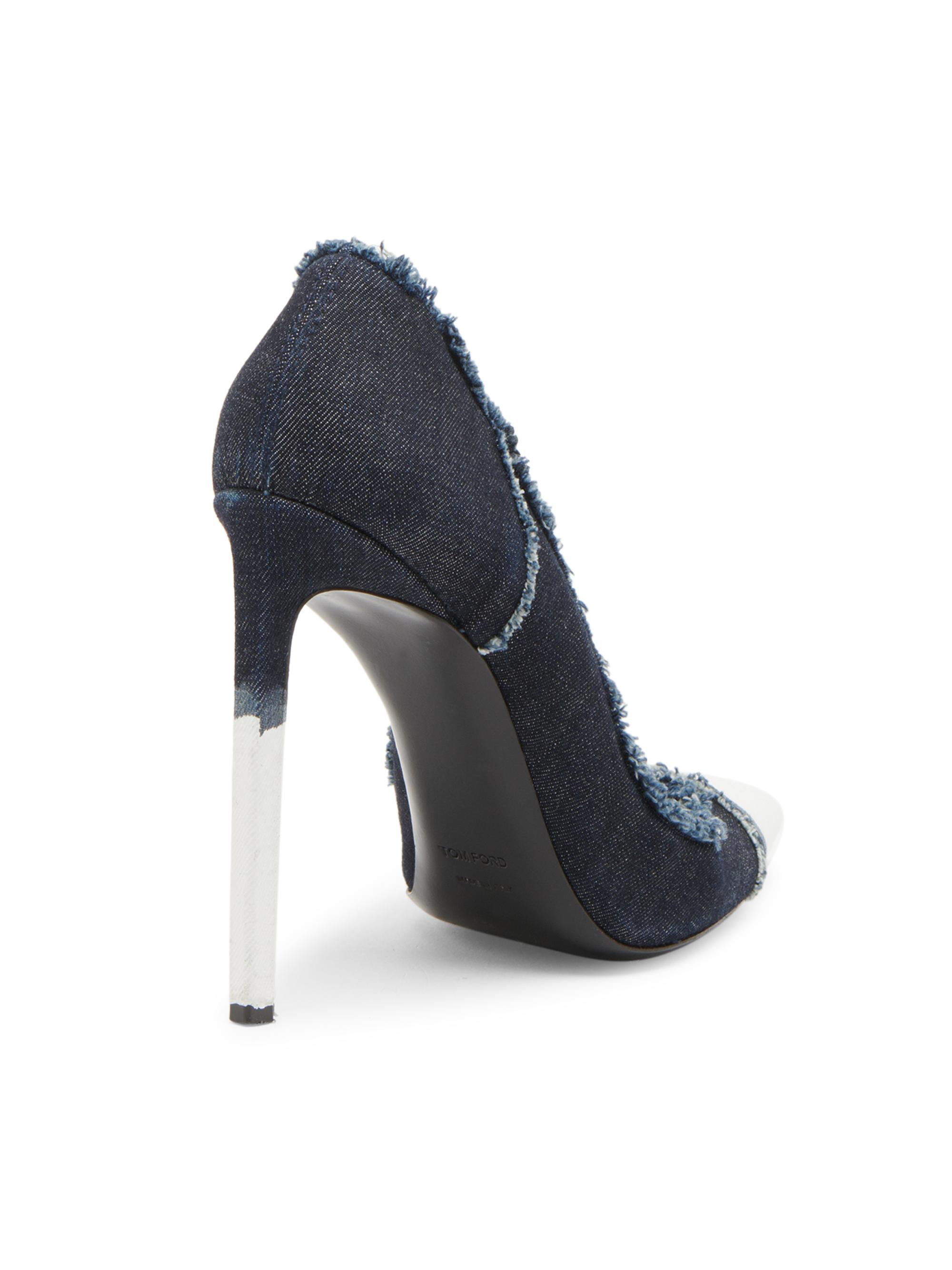 Shop TOM FORD 105MM Dip-Dye Denim Pumps | Saks Fifth Avenue