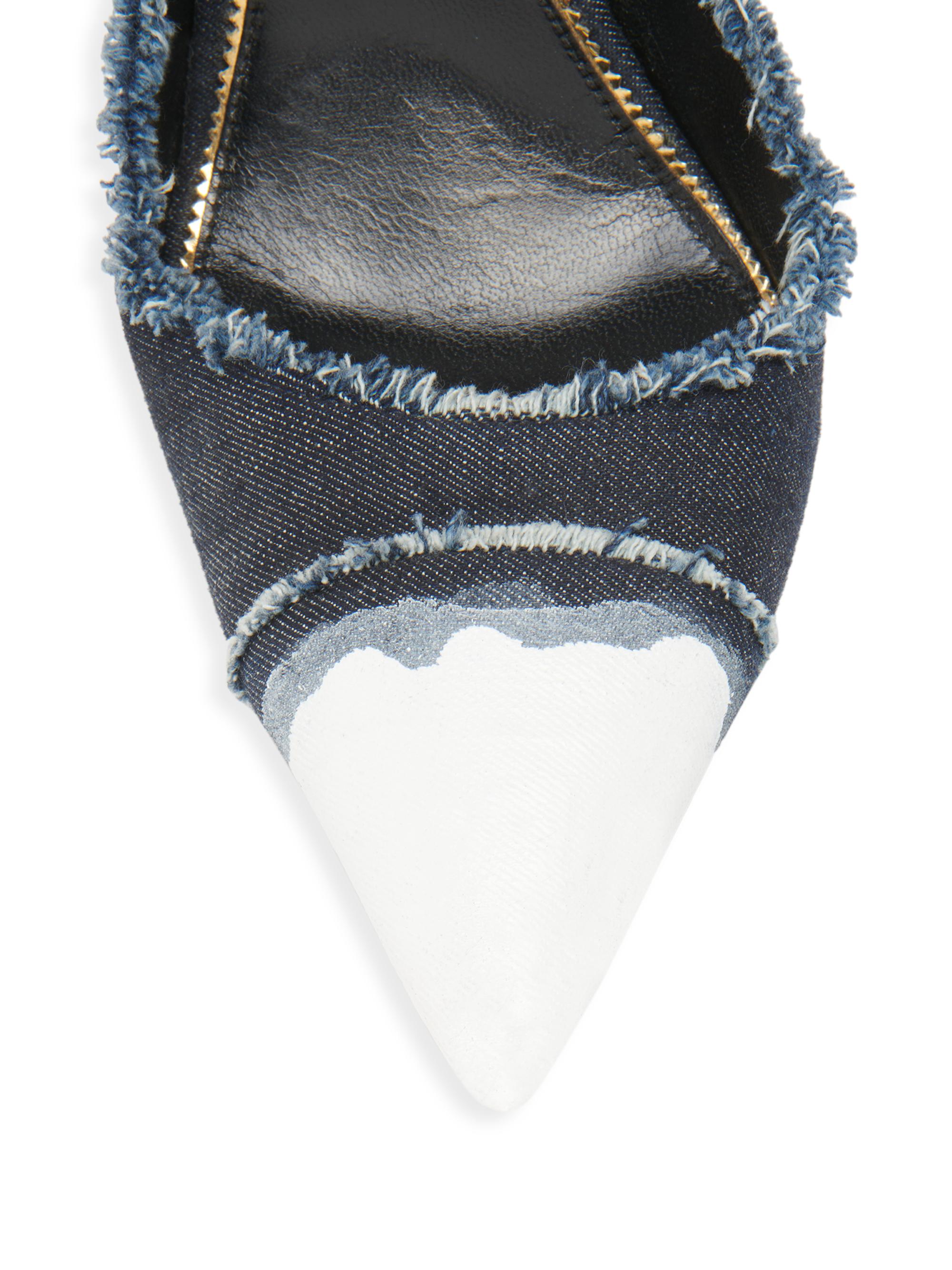 Shop TOM FORD 105MM Dip-Dye Denim Pumps | Saks Fifth Avenue