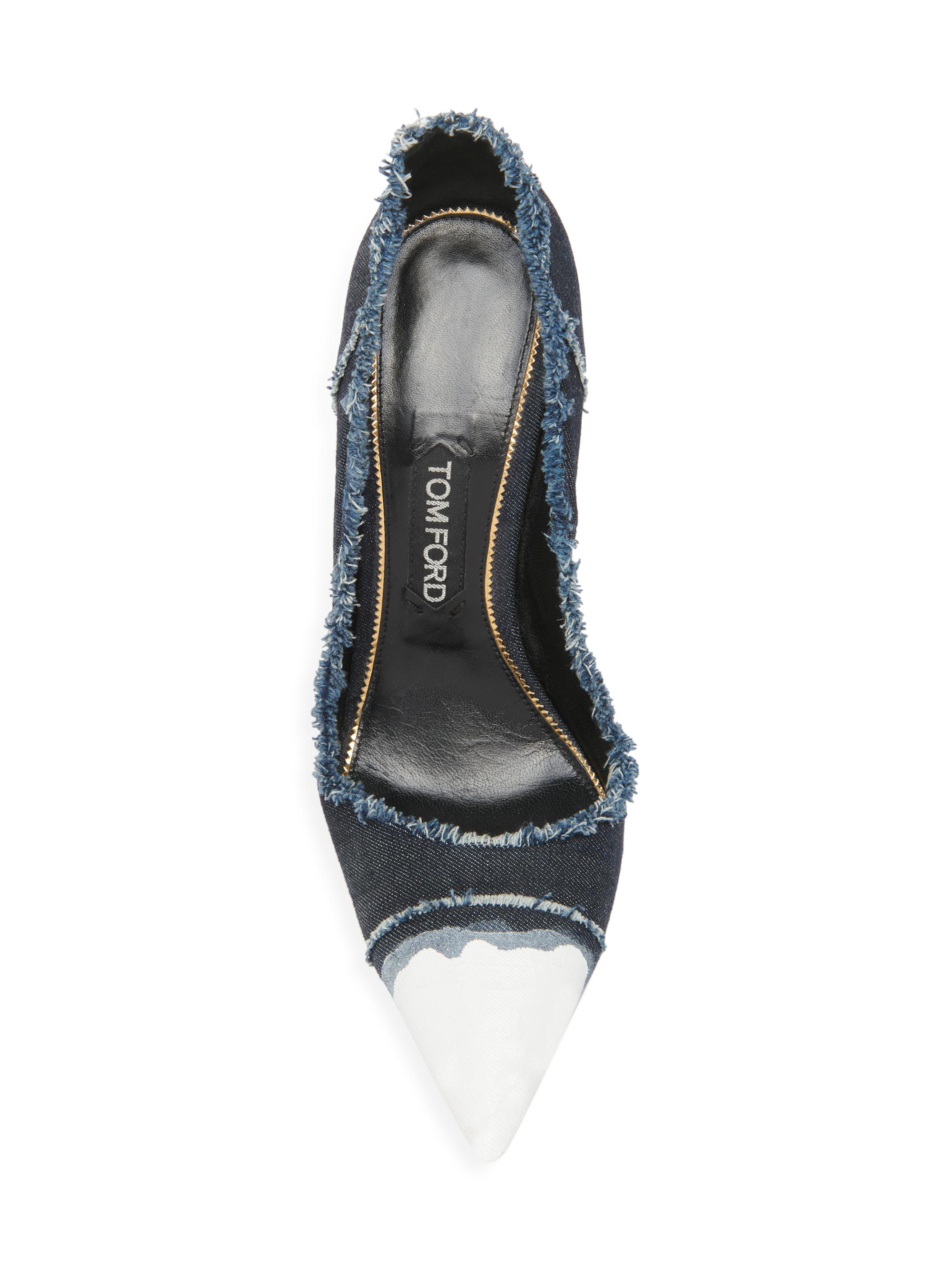Shop TOM FORD 105MM Dip-Dye Denim Pumps | Saks Fifth Avenue
